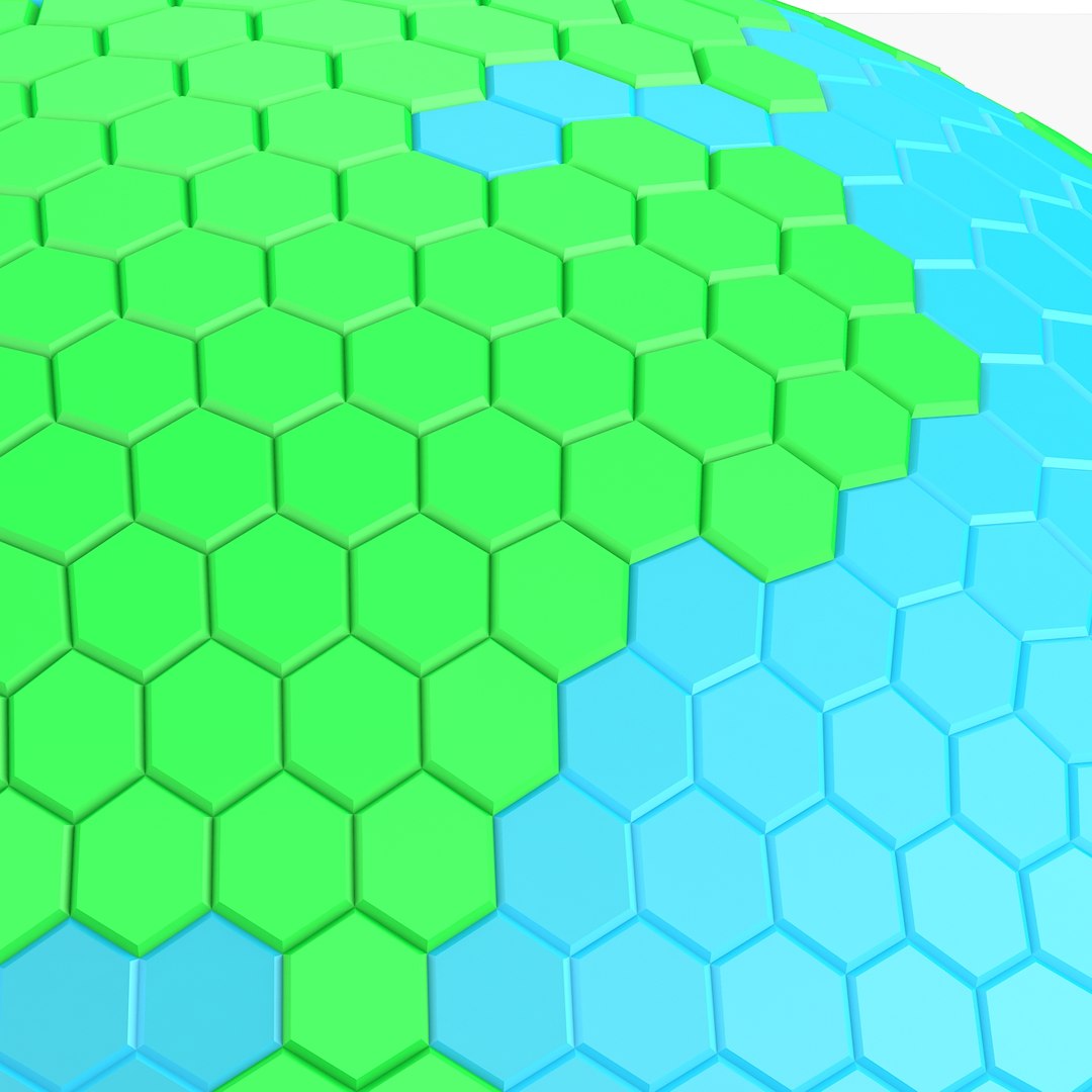 Earth hexagons pack 3D model - TurboSquid 1256807