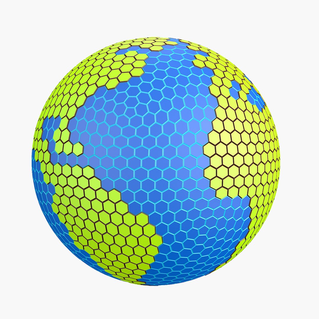 Earth hexagons pack 3D model - TurboSquid 1256807