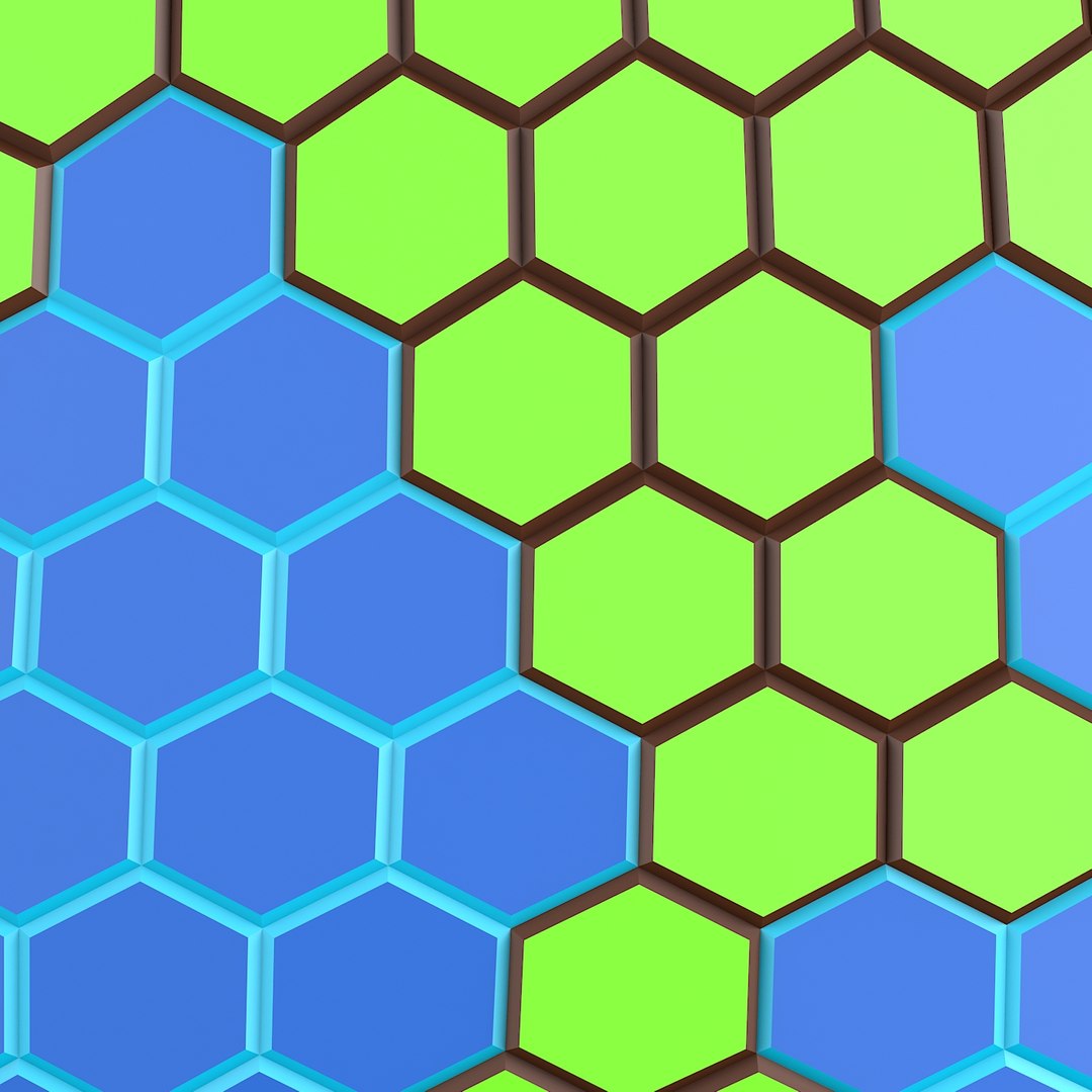 Earth hexagons pack 3D model - TurboSquid 1256807