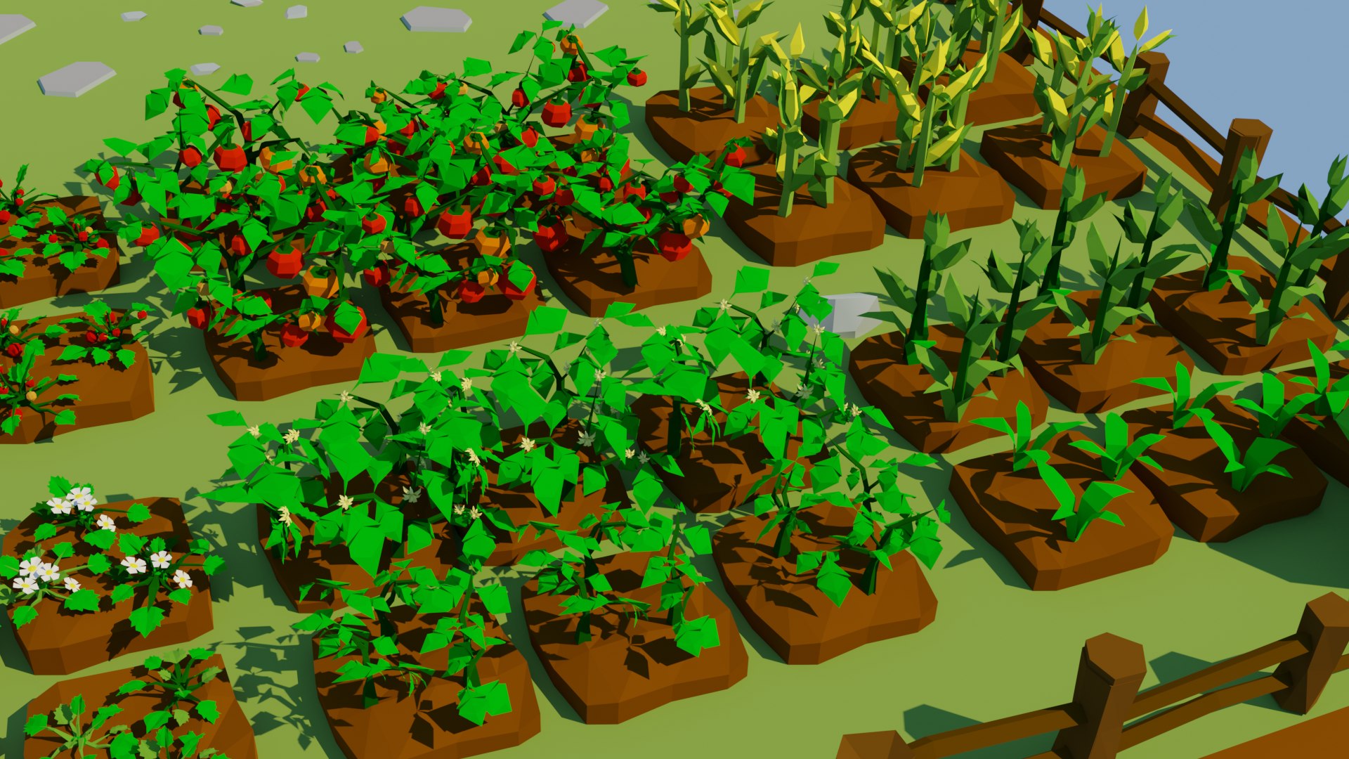 3D Model Farm Low Poly Asset Pack - TurboSquid 1790366