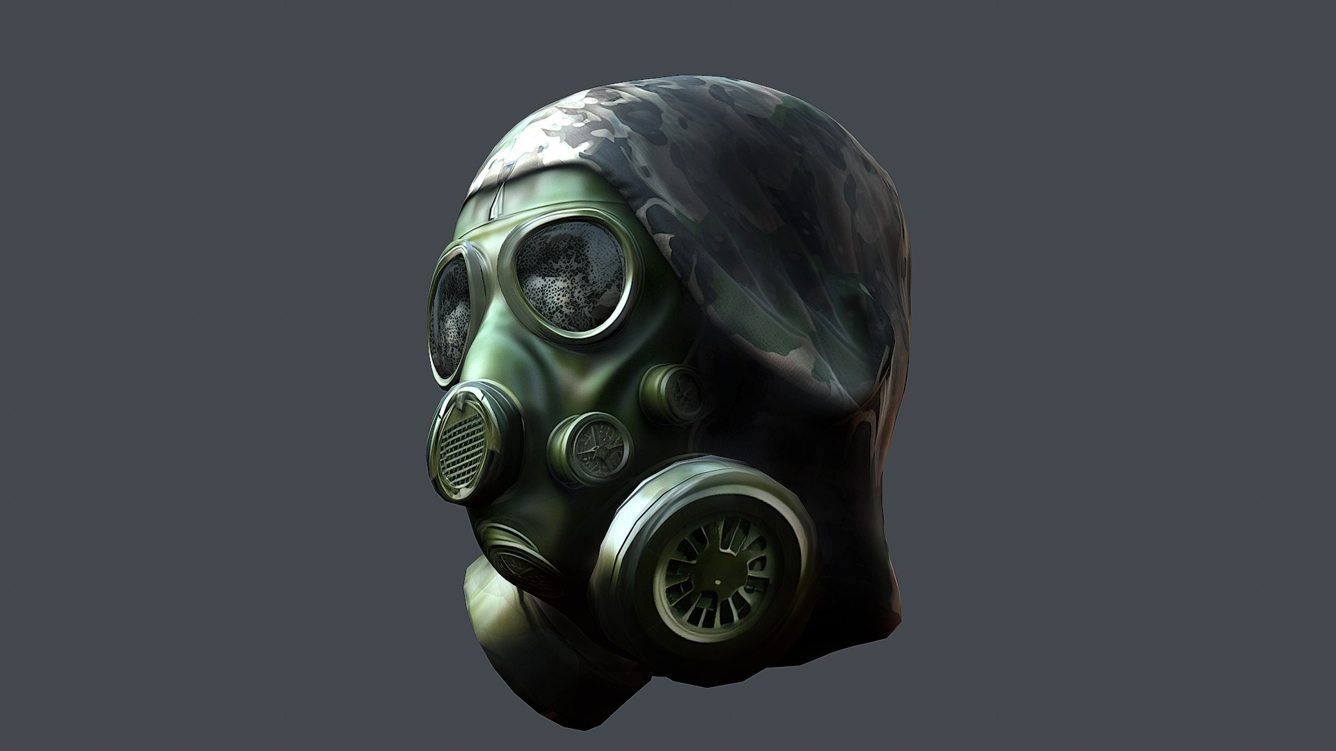 Gas mask helmet 3D model - TurboSquid 2027043
