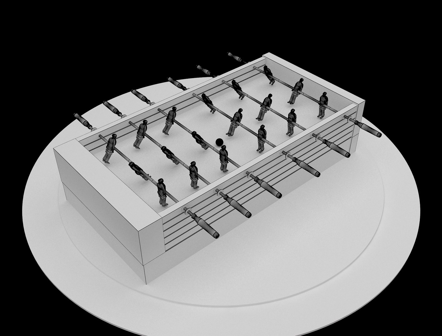 3D Soccer Football Game Table - TurboSquid 1930259