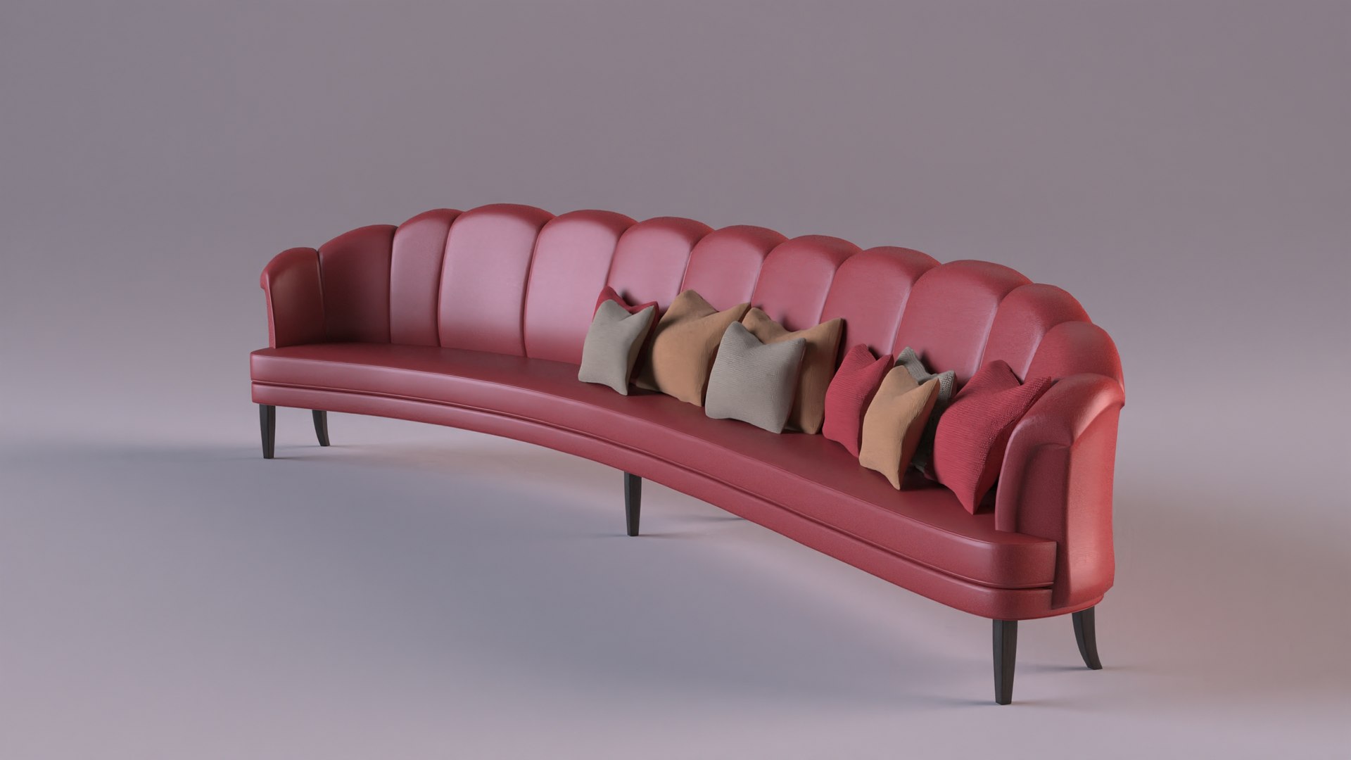 3D Elegant Designer Booth Sofa Seat Model - TurboSquid 2238006