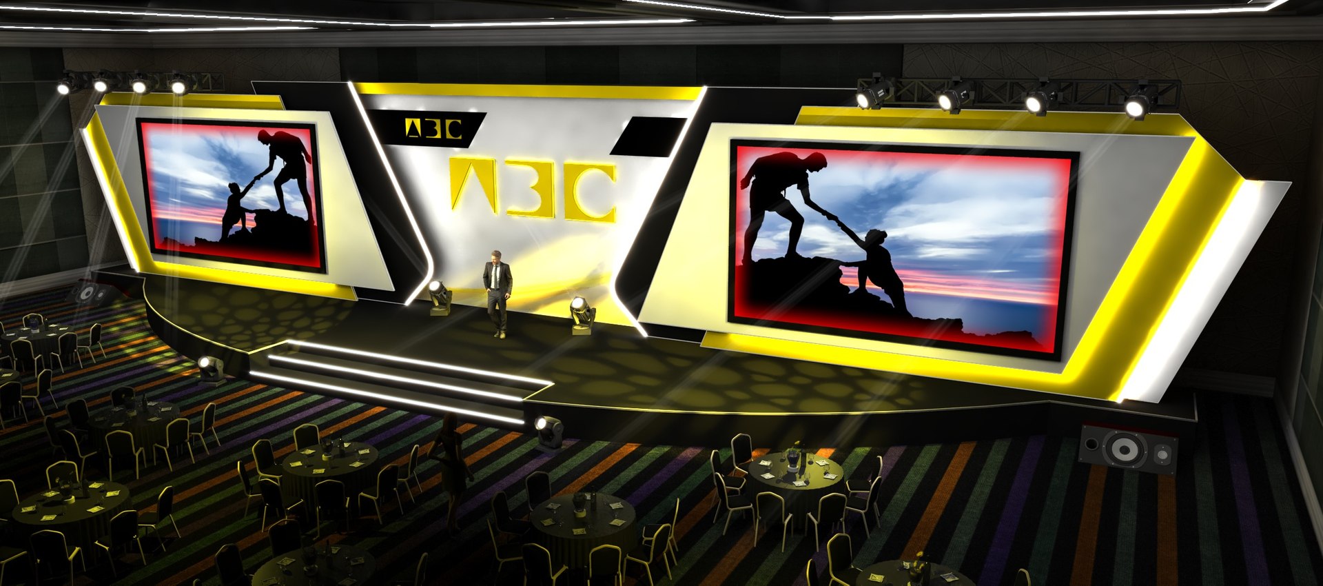 3D model Stage Idea dual screen -2 - TurboSquid 1978018