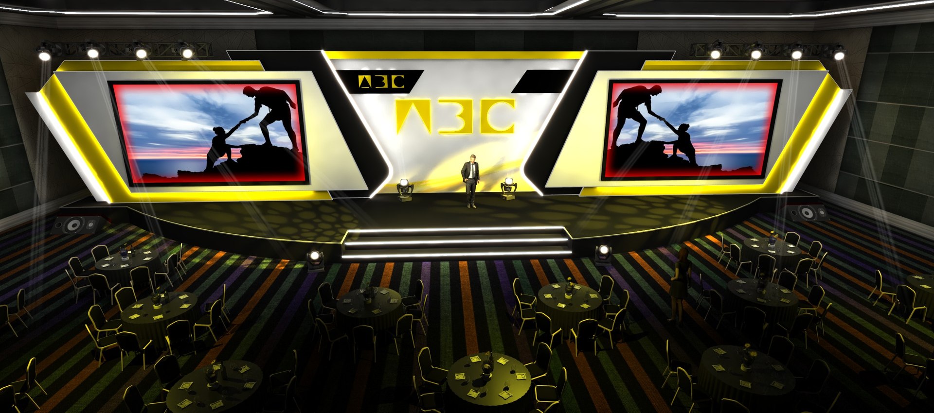 3D model Stage Idea dual screen -2 - TurboSquid 1978018