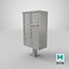 3D Grey Sixteen Door Parcel Cluster Mailbox Model - TurboSquid 2022328