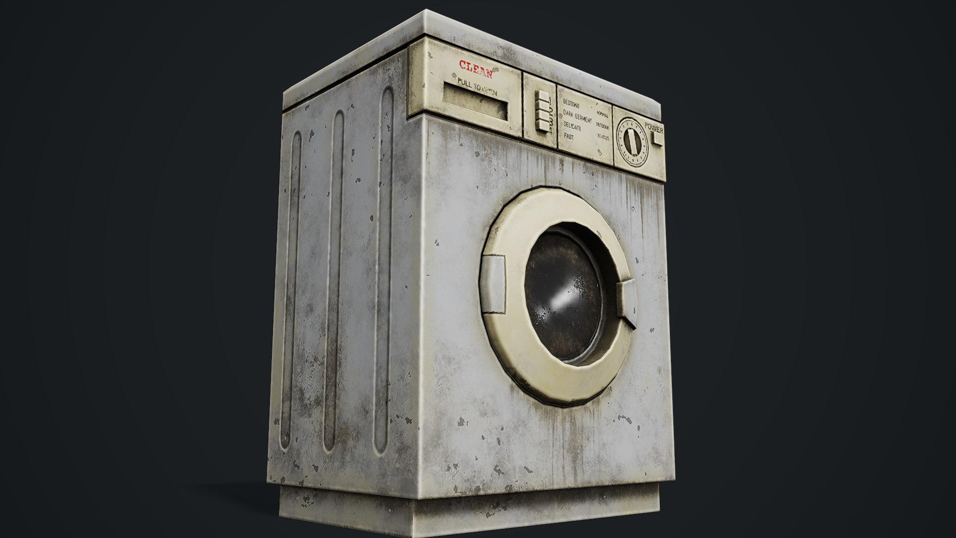 Realistic Old Washing Machine - PBR Low Poly 3D Model - TurboSquid 2041133