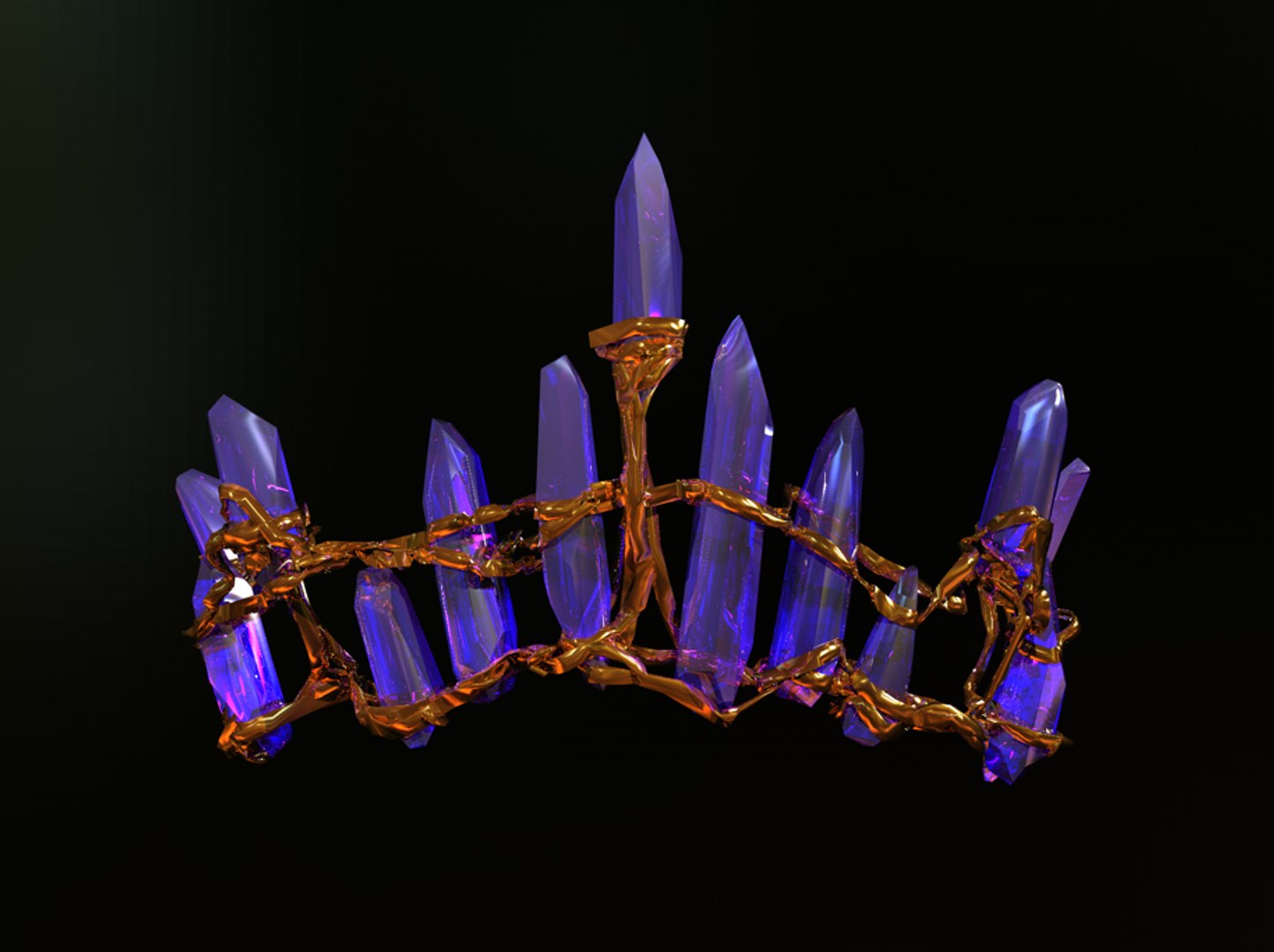 3d Crystal Crown Tiara