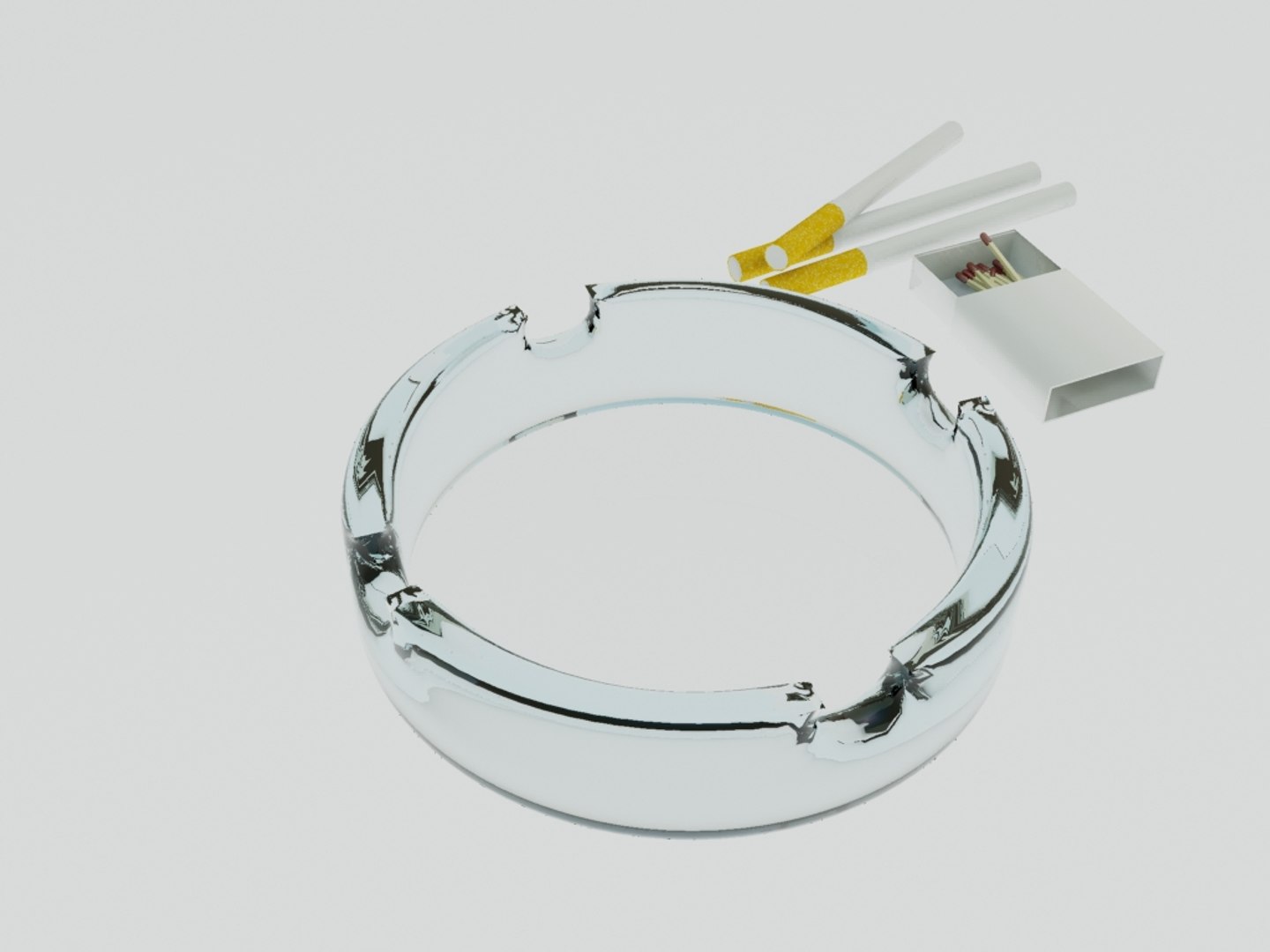 x cigarette 2 ash-trays box