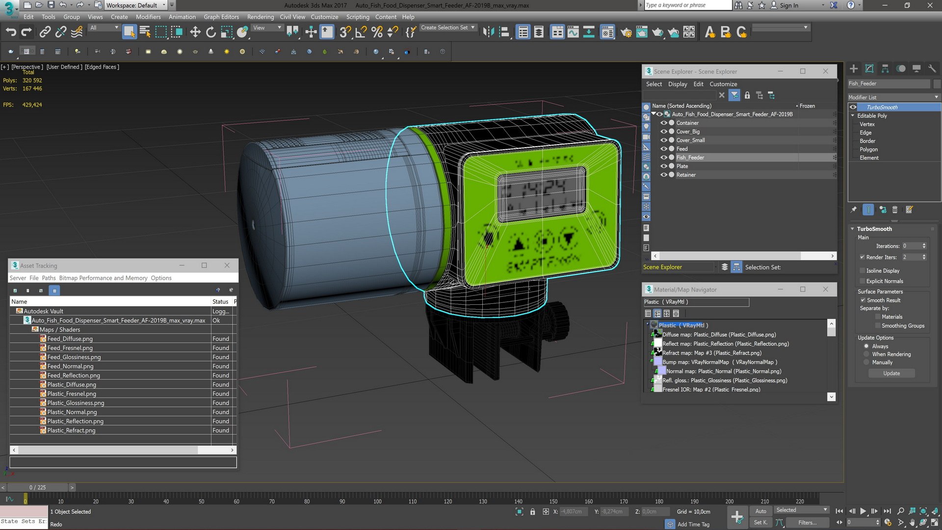 Auto Fish Food Dispenser Smart Feeder AF-2019B 3D - TurboSquid 2160907