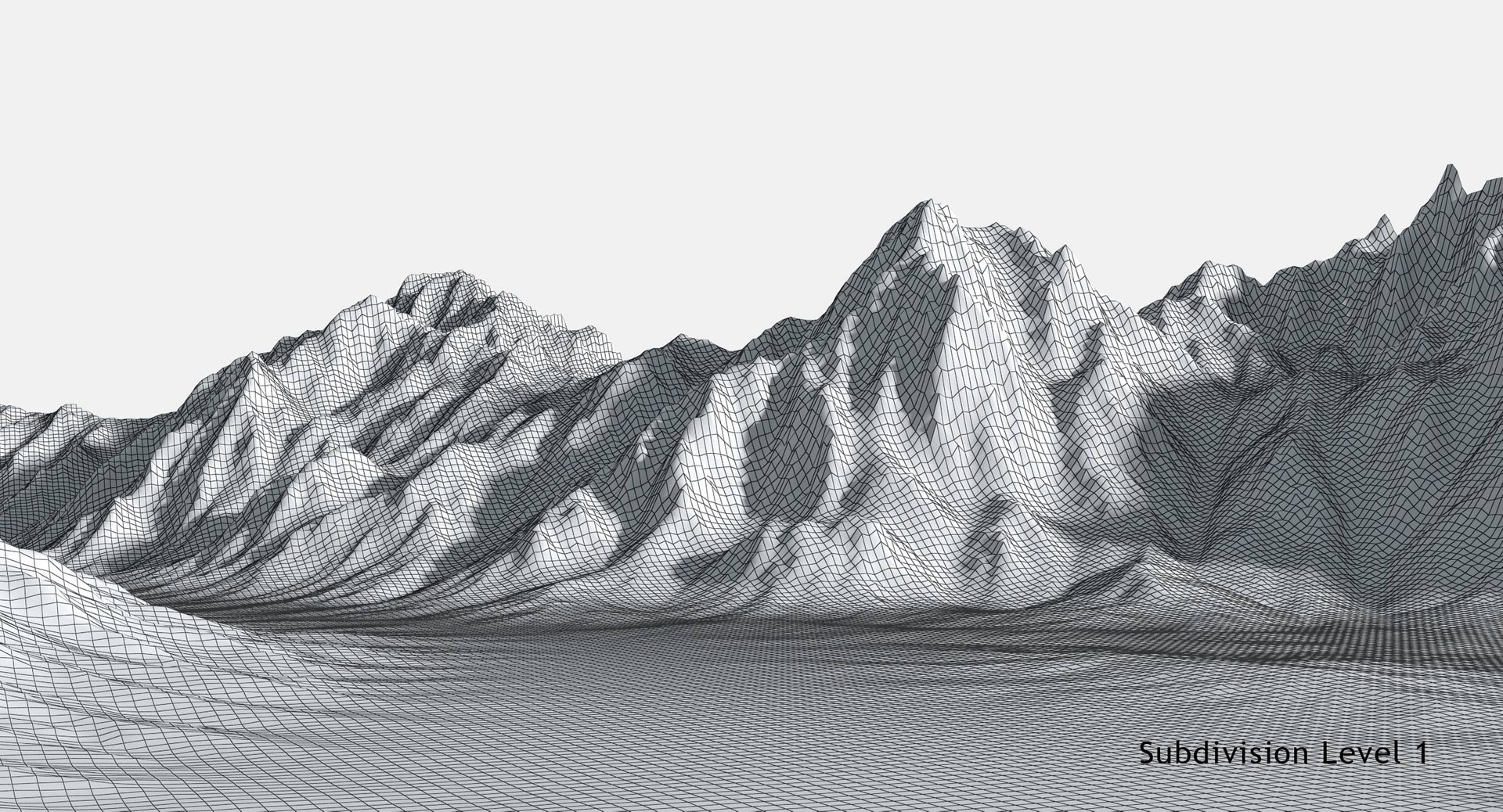 3D Snow Mountain Range Landscape - TurboSquid 1328914