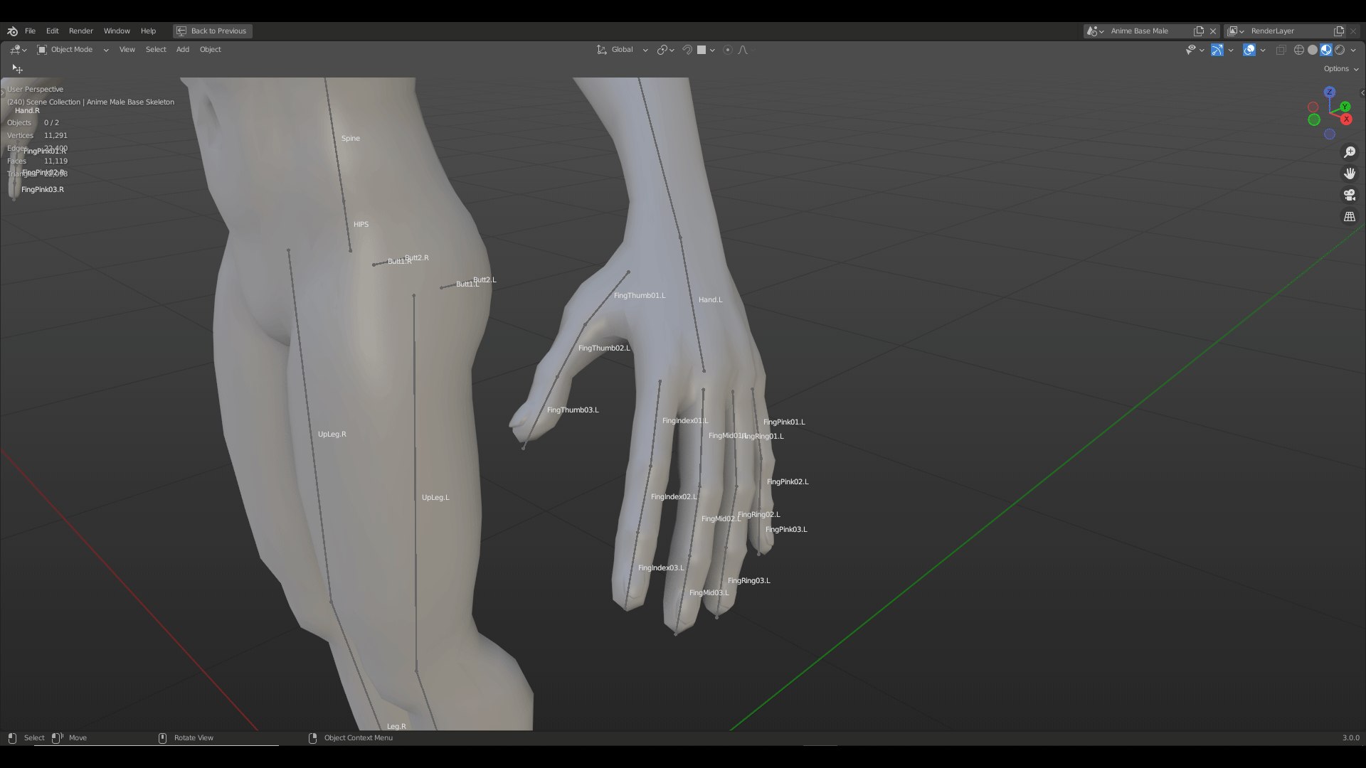 modelo 3d Anime VRChat Male Base - TurboSquid 1944496