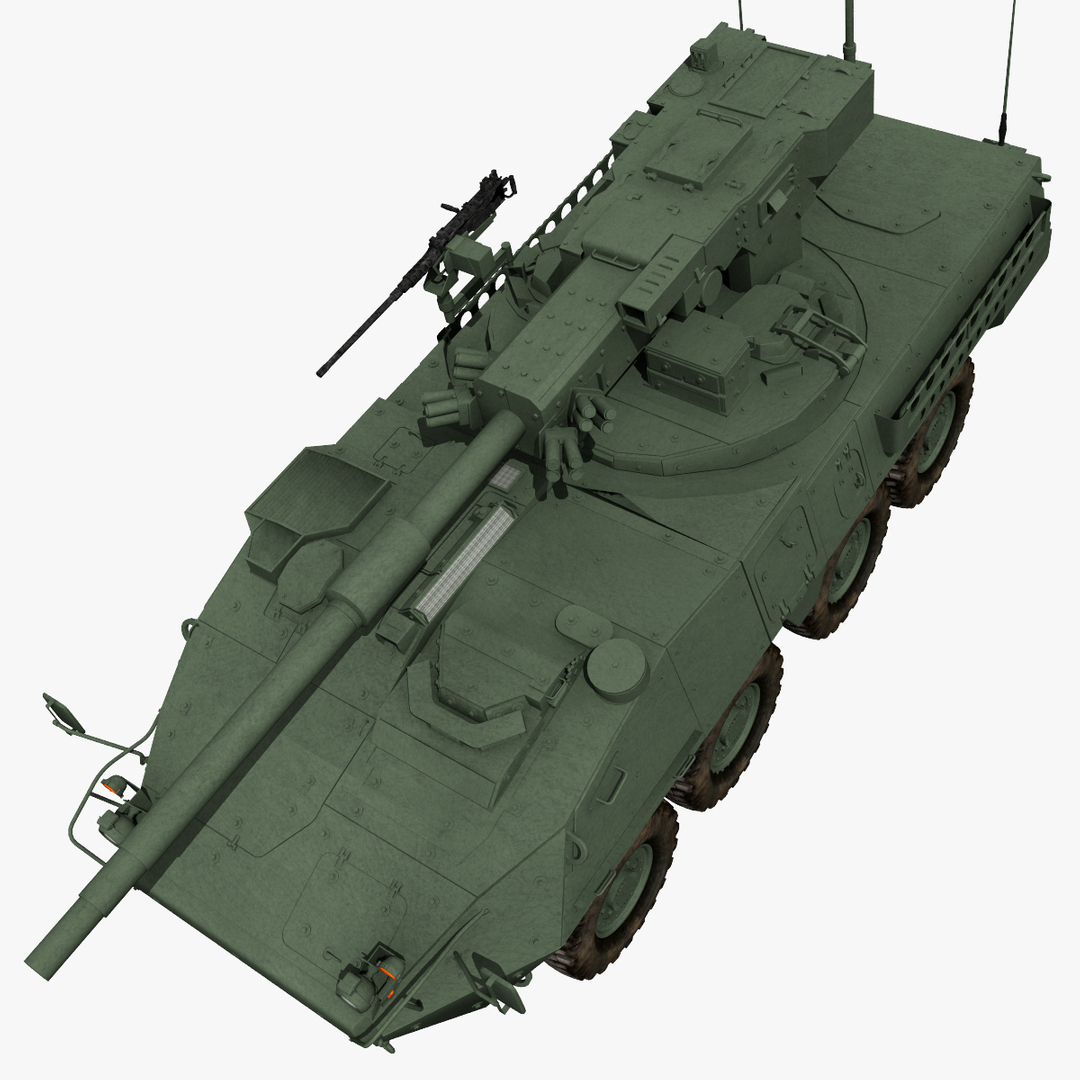 stryker m1128 mgs 3d model