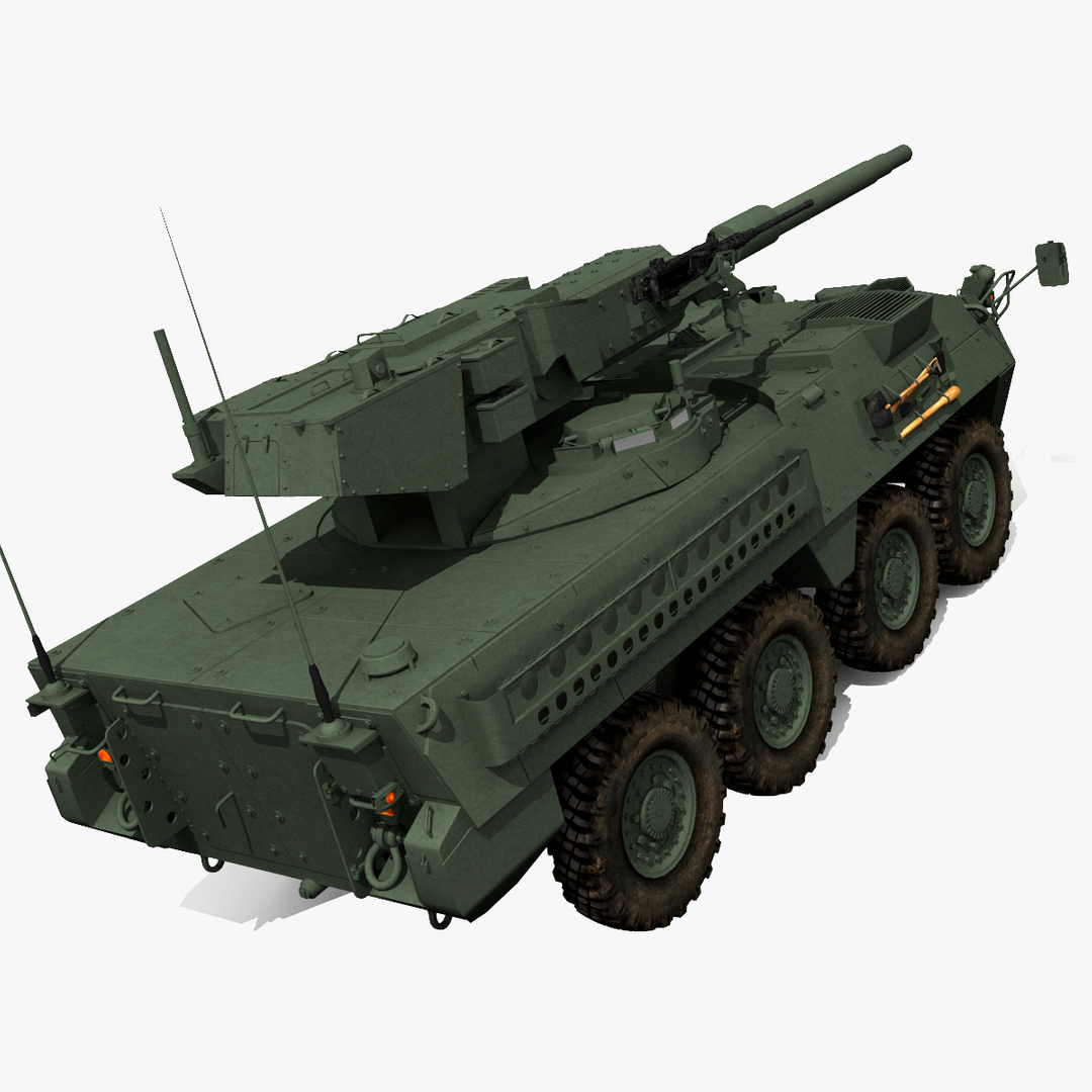 stryker m1128 mgs 3d model