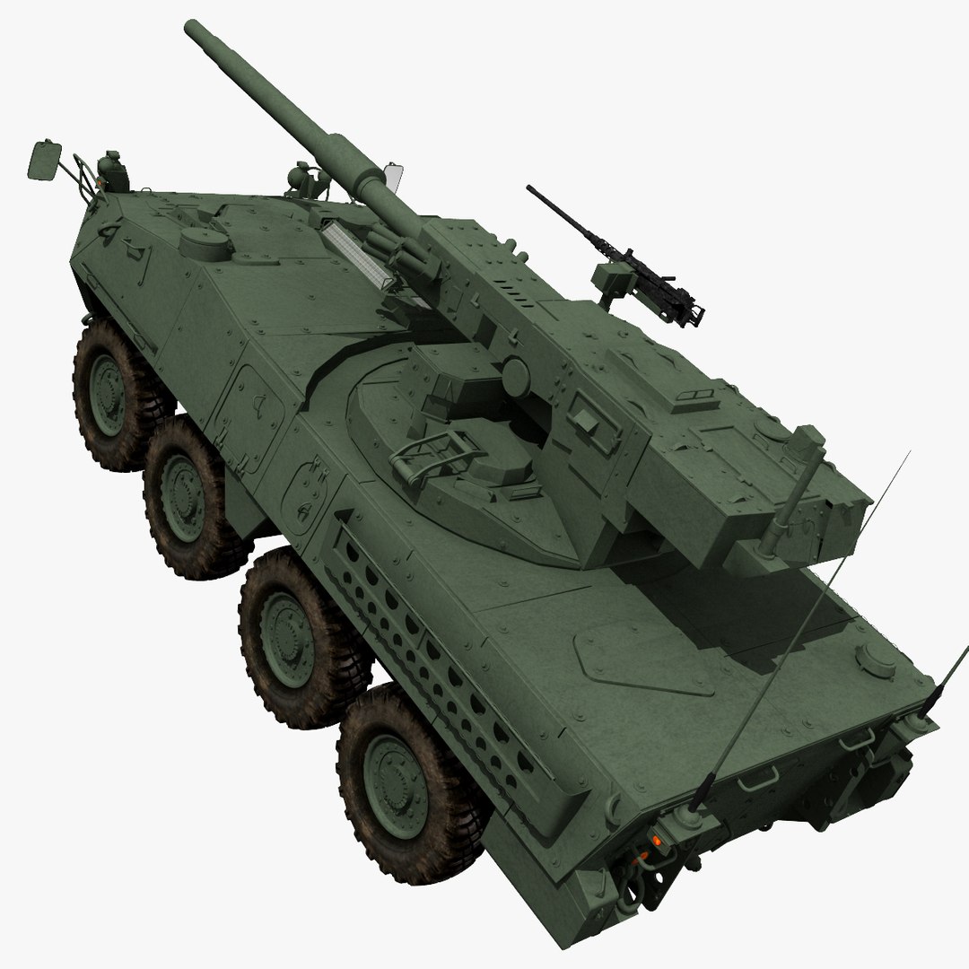 stryker m1128 mgs 3d model