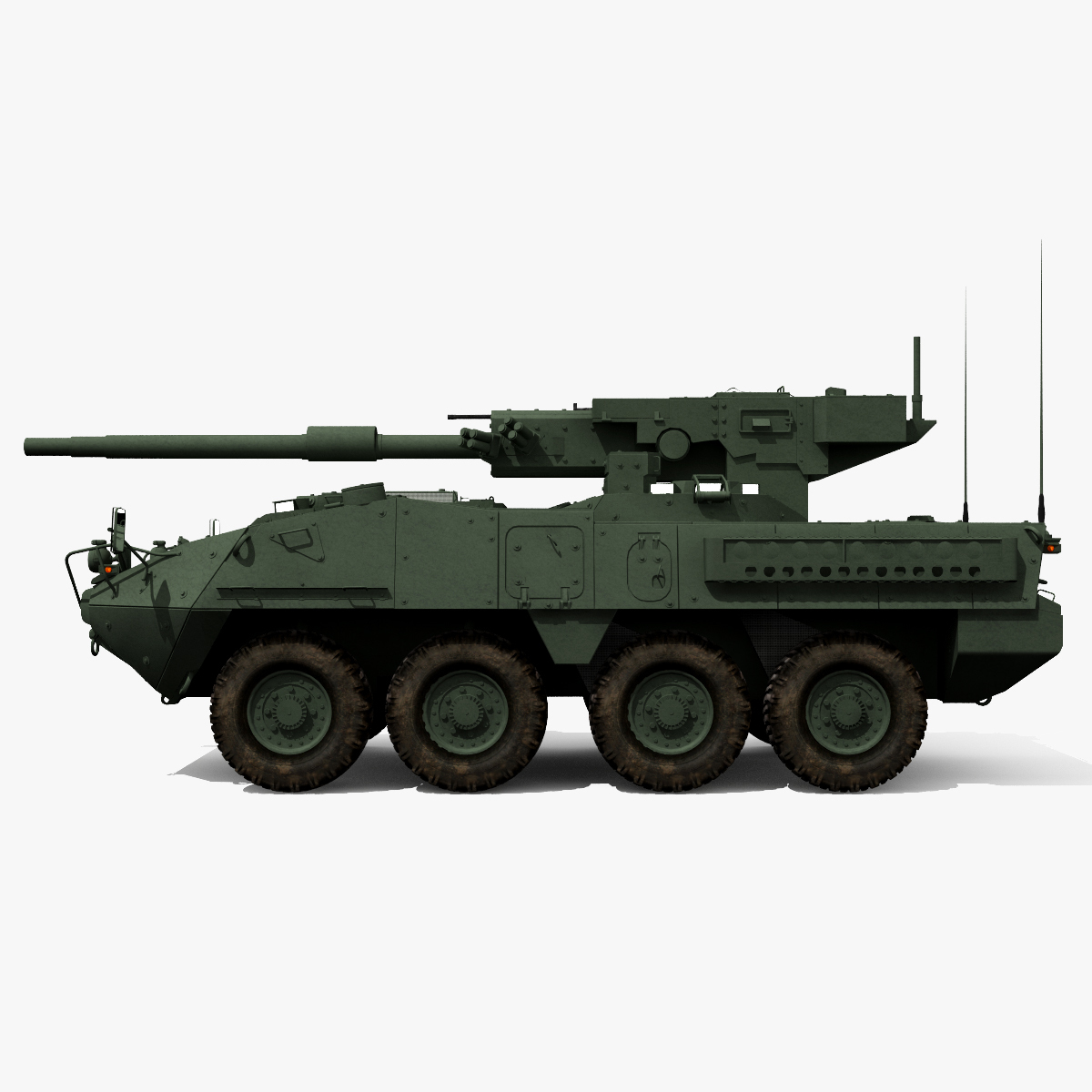 stryker m1128 mgs 3d model