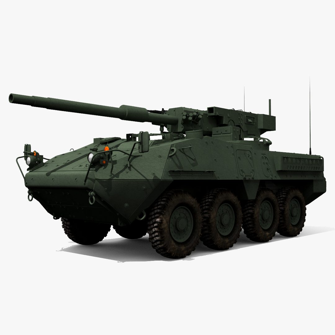 stryker m1128 mgs 3d model