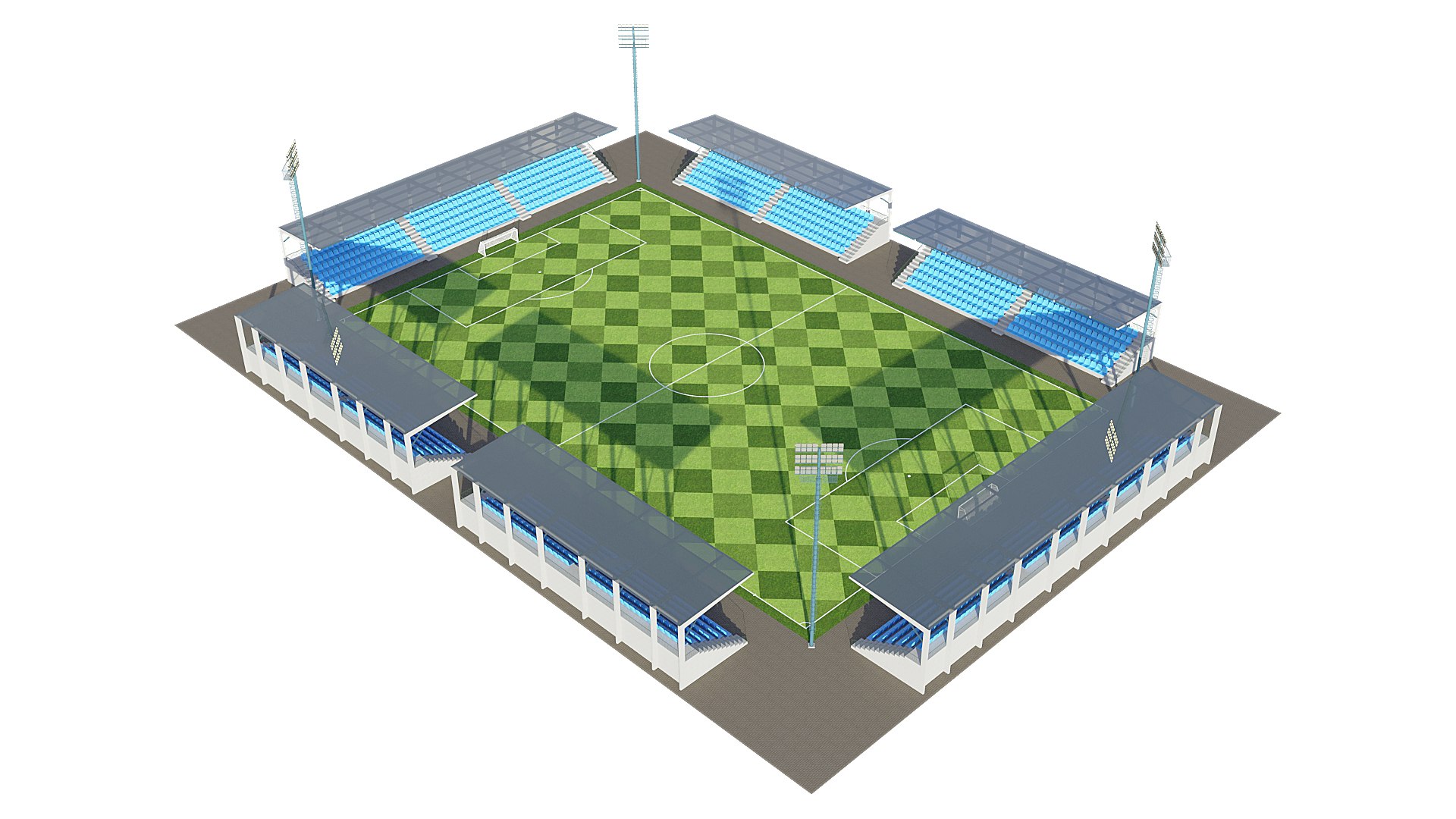 Soccer Football Field 3D Model - TurboSquid 1850385