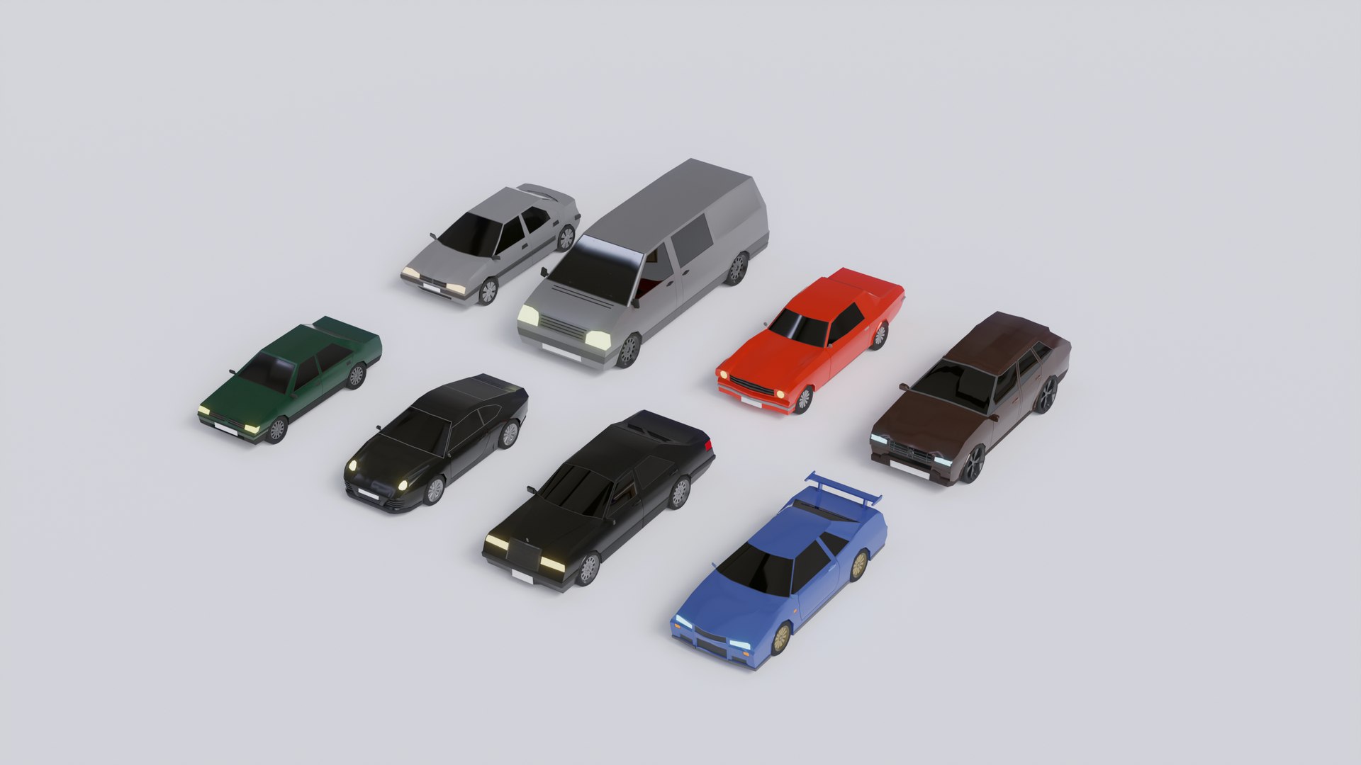 3D model Low Poly Car Collection - TurboSquid 2158013