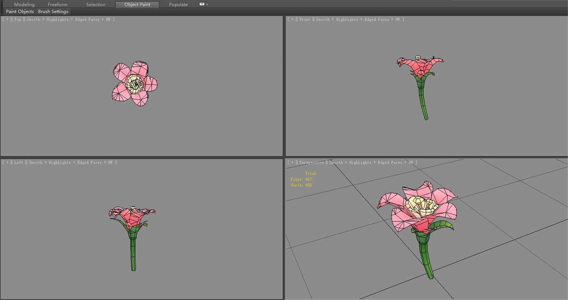 A Pink Flower 3D Model - TurboSquid 2259051