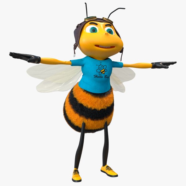 Bee cartoon character 3D model - TurboSquid 1321916