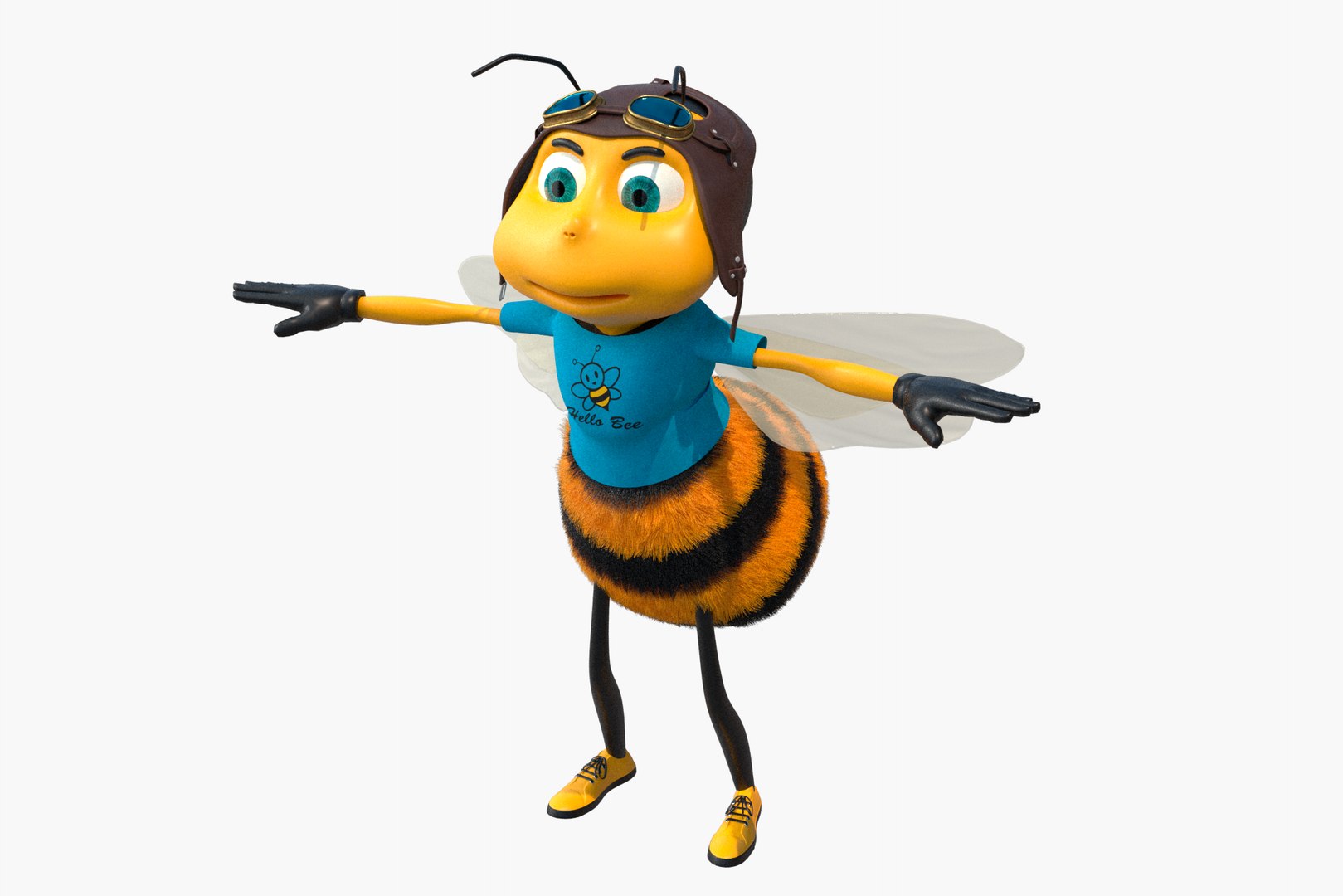 Bee Cartoon Character 3D Model - TurboSquid 1321916
