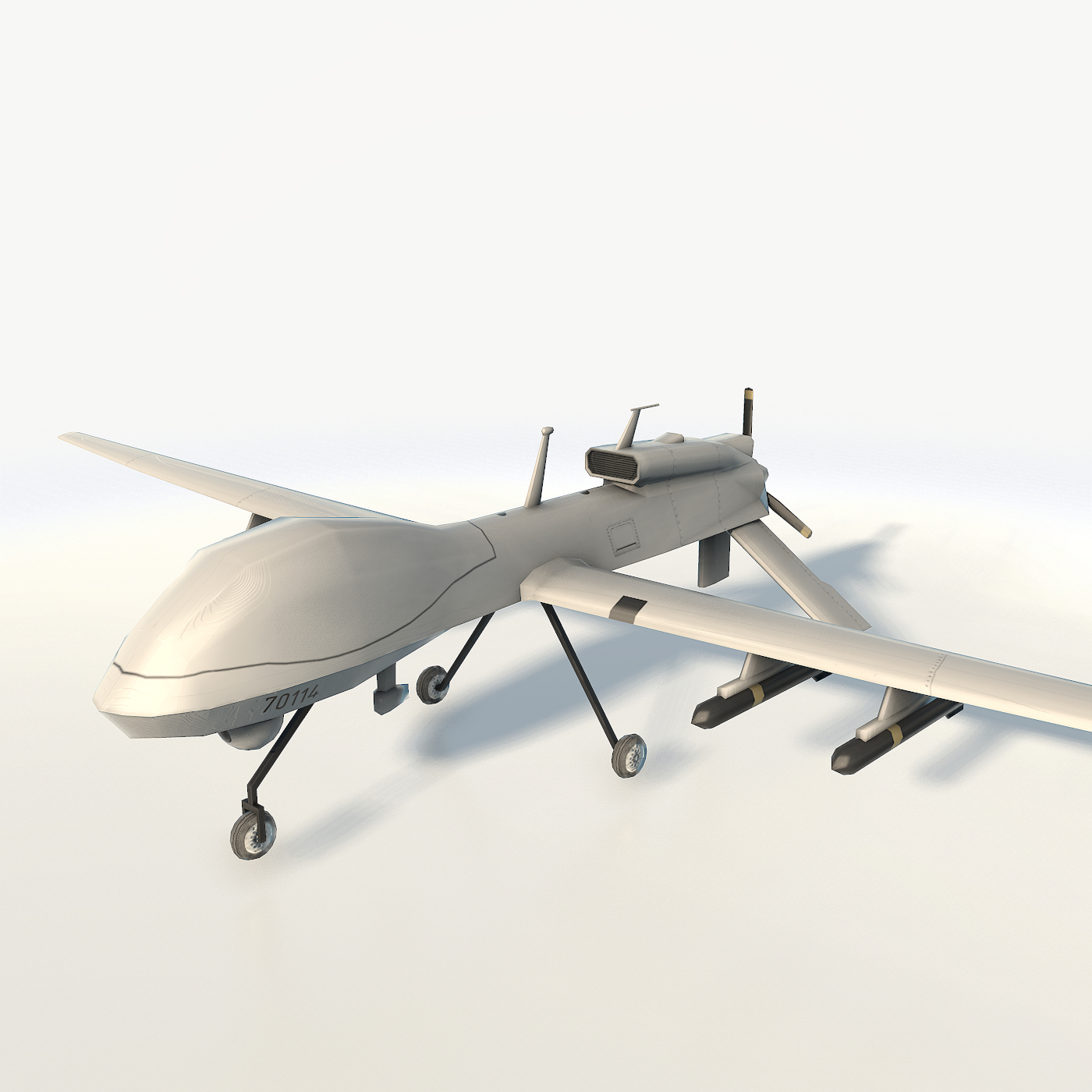 3d predator fighter drone uav model