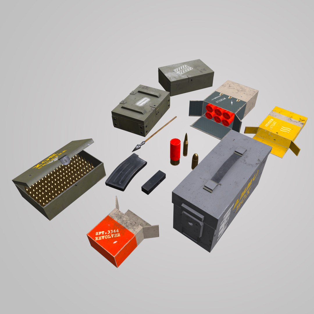 FPS Ammo Boxes Pack 3D Model 3D Model - TurboSquid 2118730
