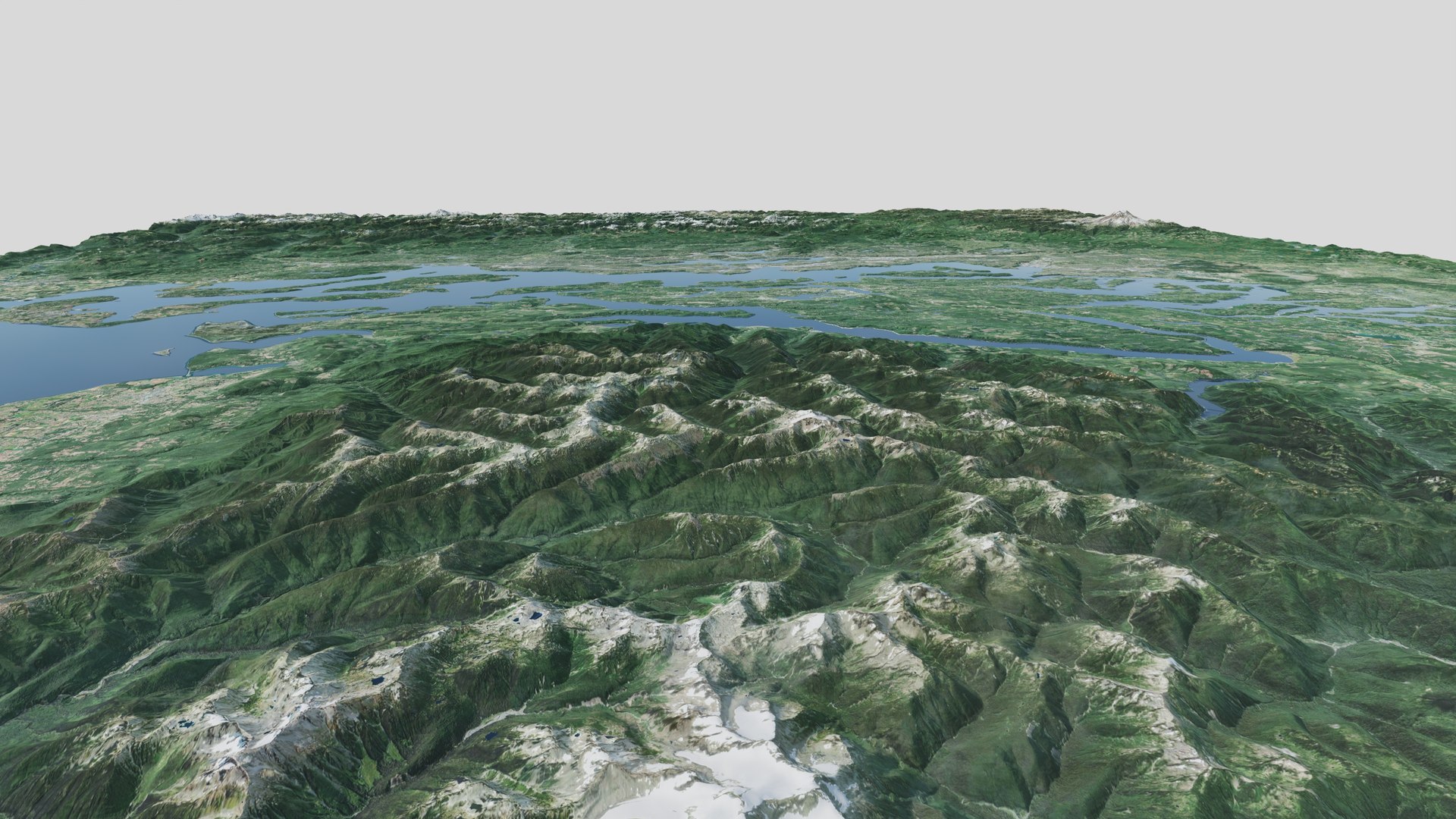 Washington State Seattle Huge Scale Terrain 3D Model - TurboSquid 2351332