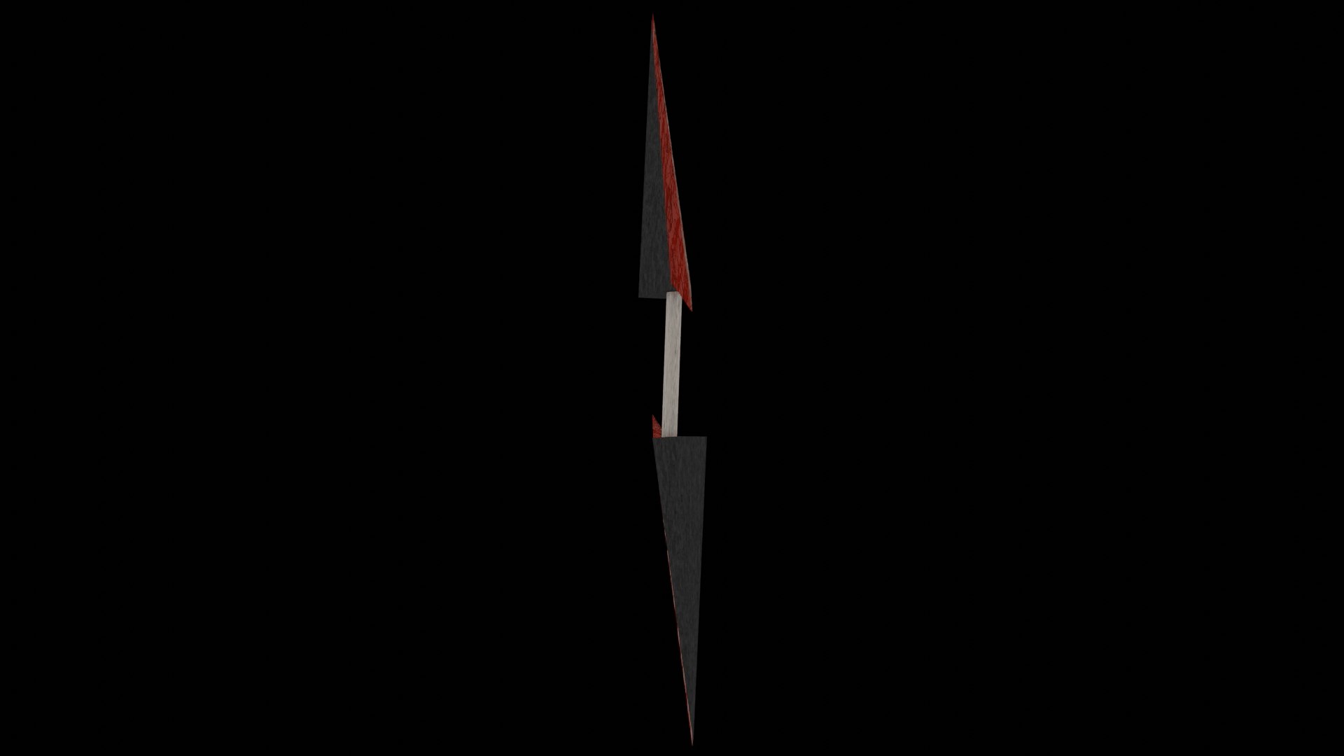 3D model Two edged sword sharp iron black - TurboSquid 1953638