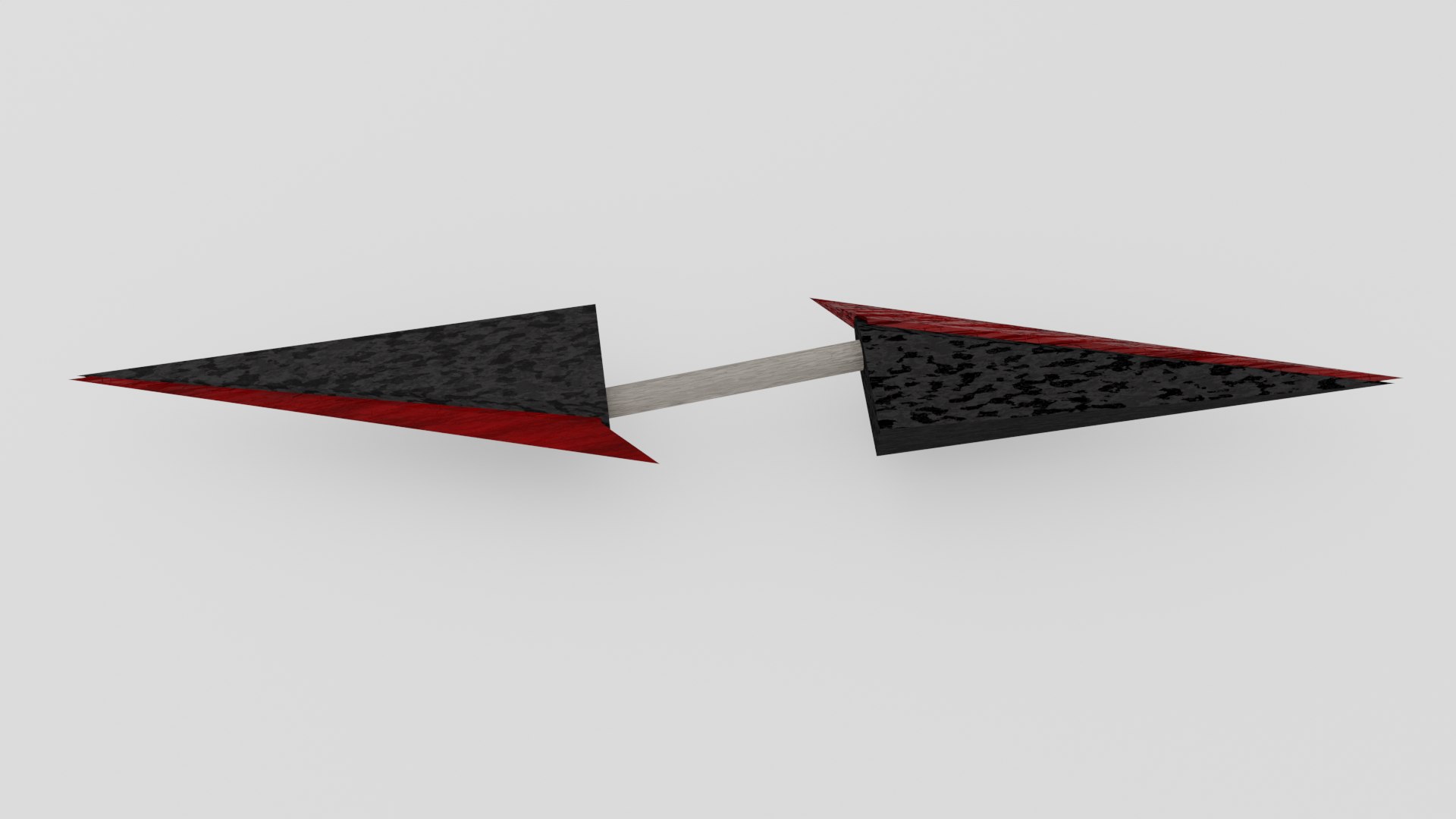 3D model Two edged sword sharp iron black - TurboSquid 1953638