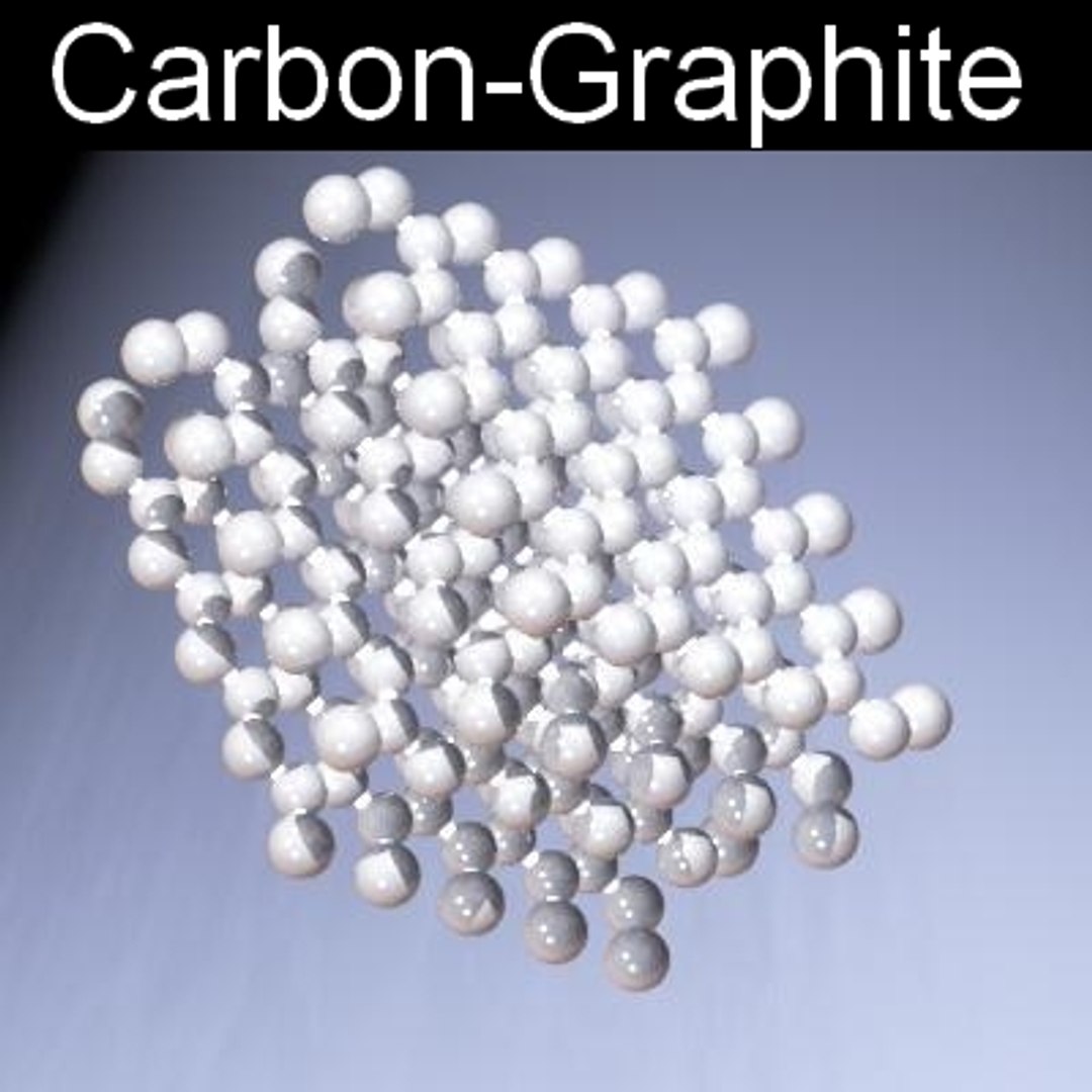 Graphite Structure 3d Model Chemical Graphite Crystal Structure