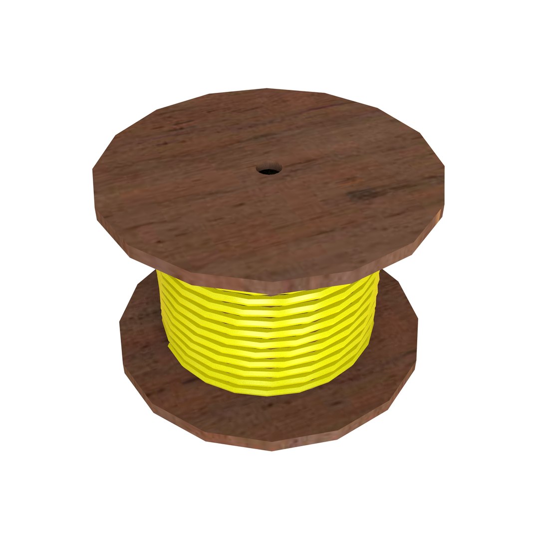 Yellow Wire Roll 3D - TurboSquid 2127678