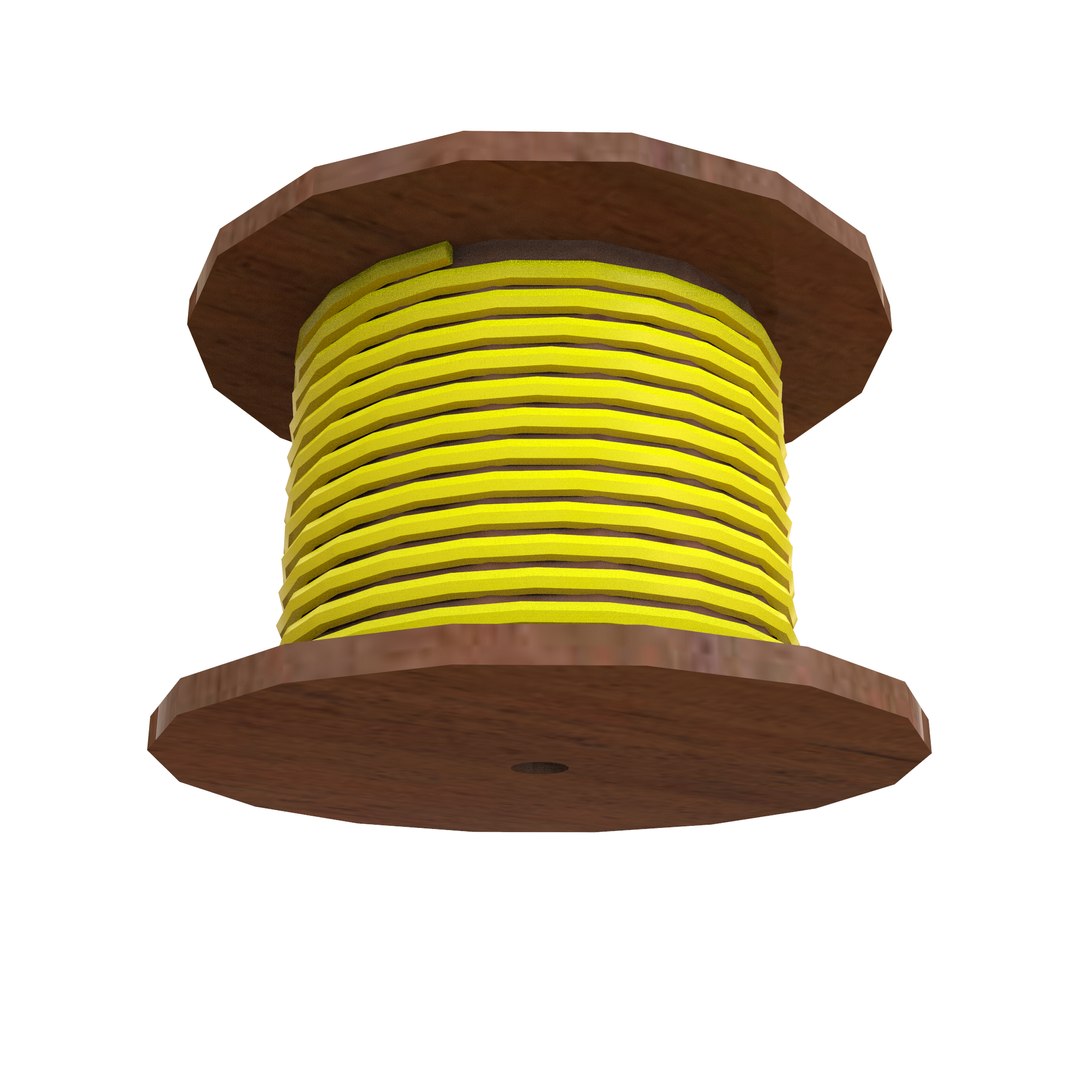 Yellow Wire Roll 3D - TurboSquid 2127678