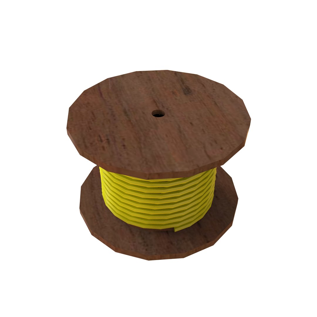 Yellow Wire Roll 3D - TurboSquid 2127678