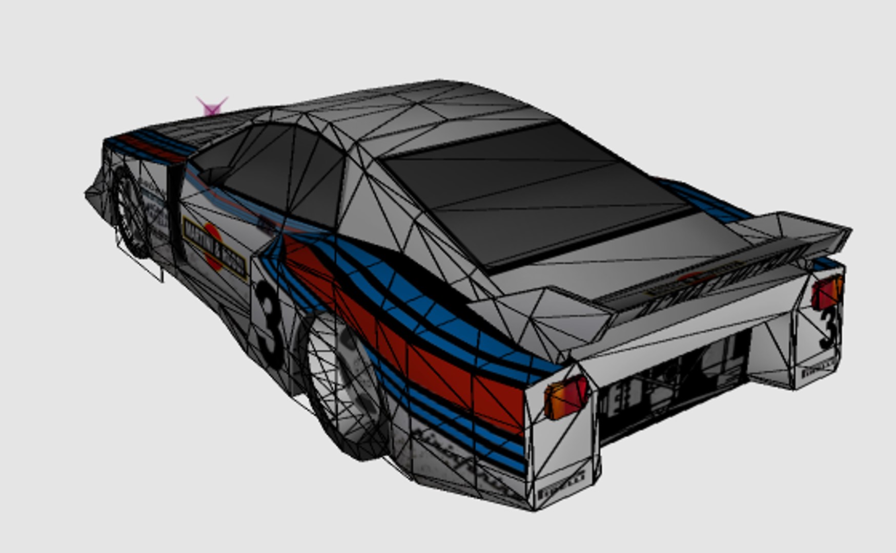 lancia beta turbo monte carlo 3d model