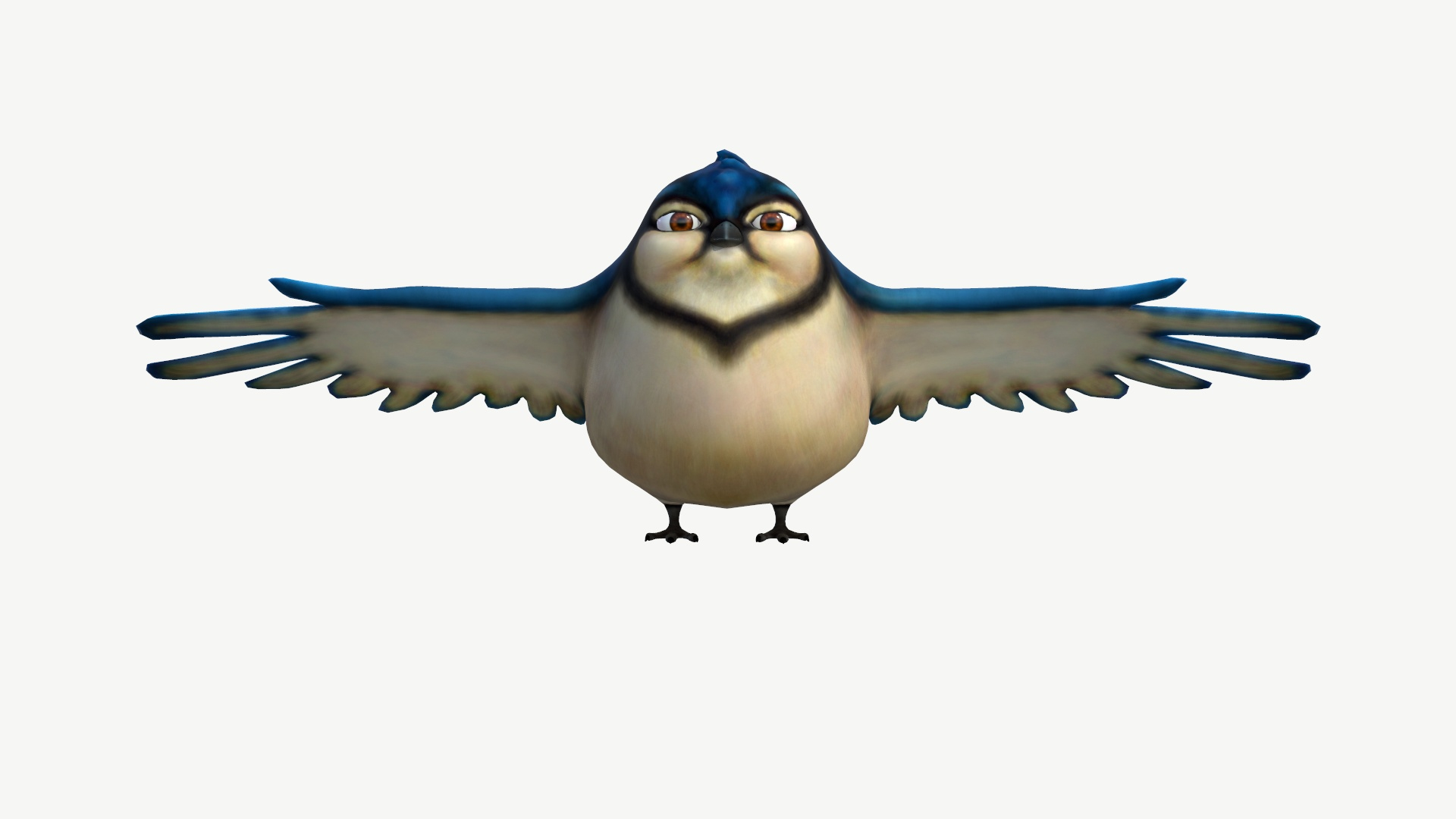 Cute Fat Cartoon Bird 3d X