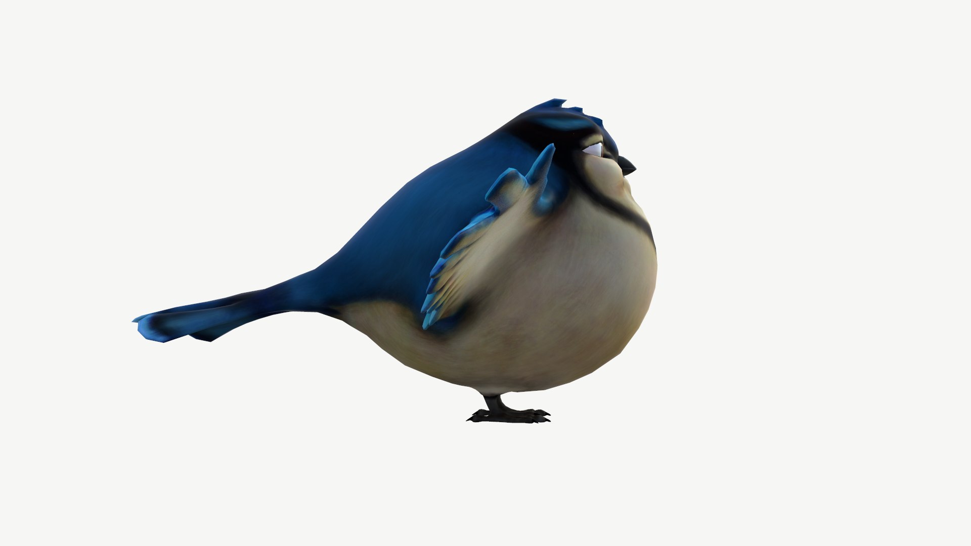 Cute Fat Cartoon Bird 3d X