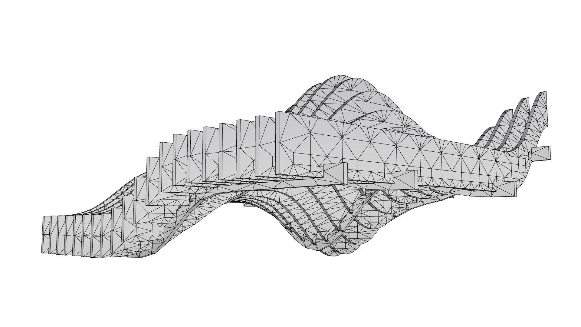 3D Wavy Wooden Structure model - TurboSquid 2164908