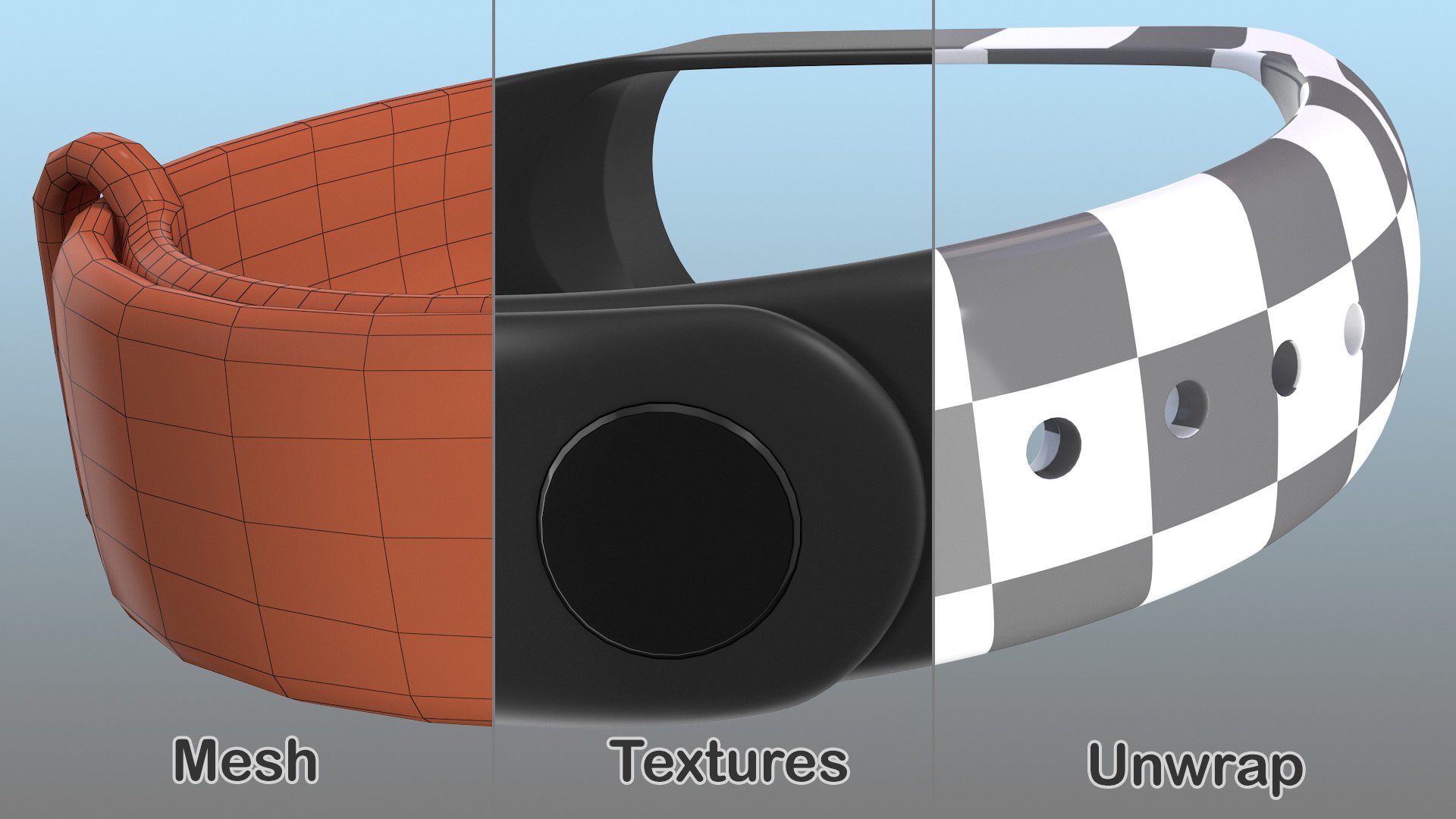 3D Silicone Strap Mi Band Model - TurboSquid 1546435