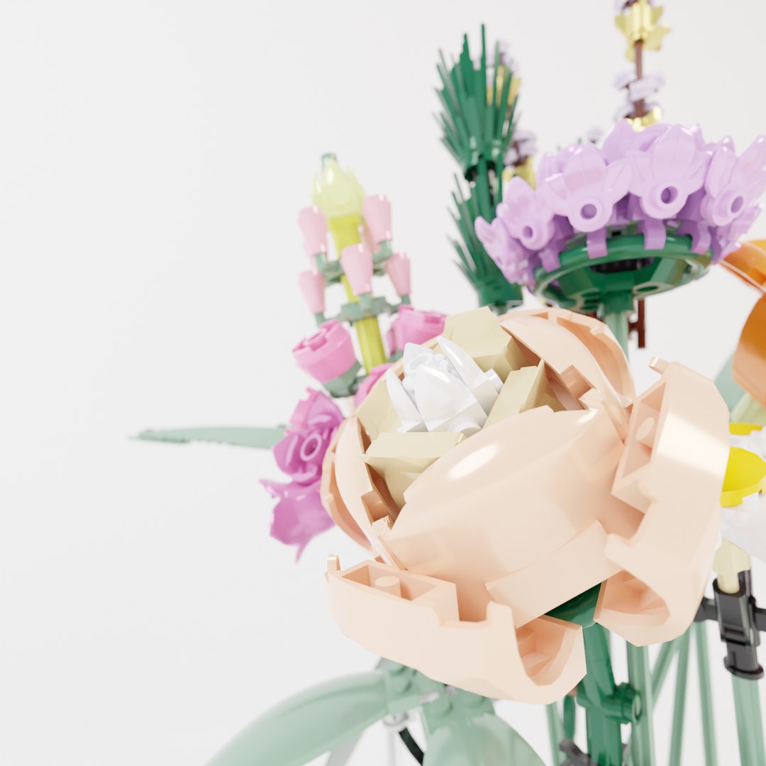 3D Lego Flower Bouqet Model - TurboSquid 1858016