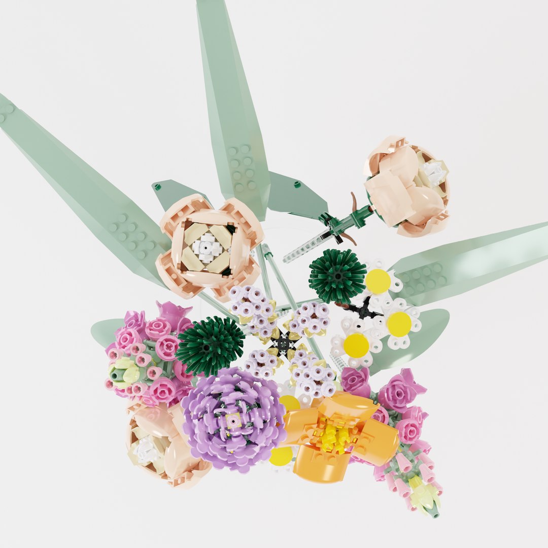 3D Lego Flower Bouqet Model - TurboSquid 1858016