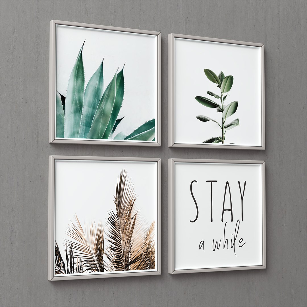 3D Picture Frames Set Model - TurboSquid 1423013