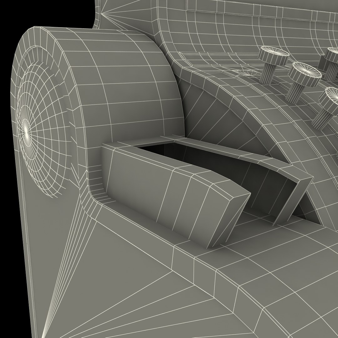 Old Cash Register 2 3d Model