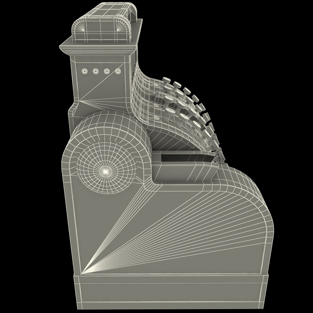 old cash register 2 3d model