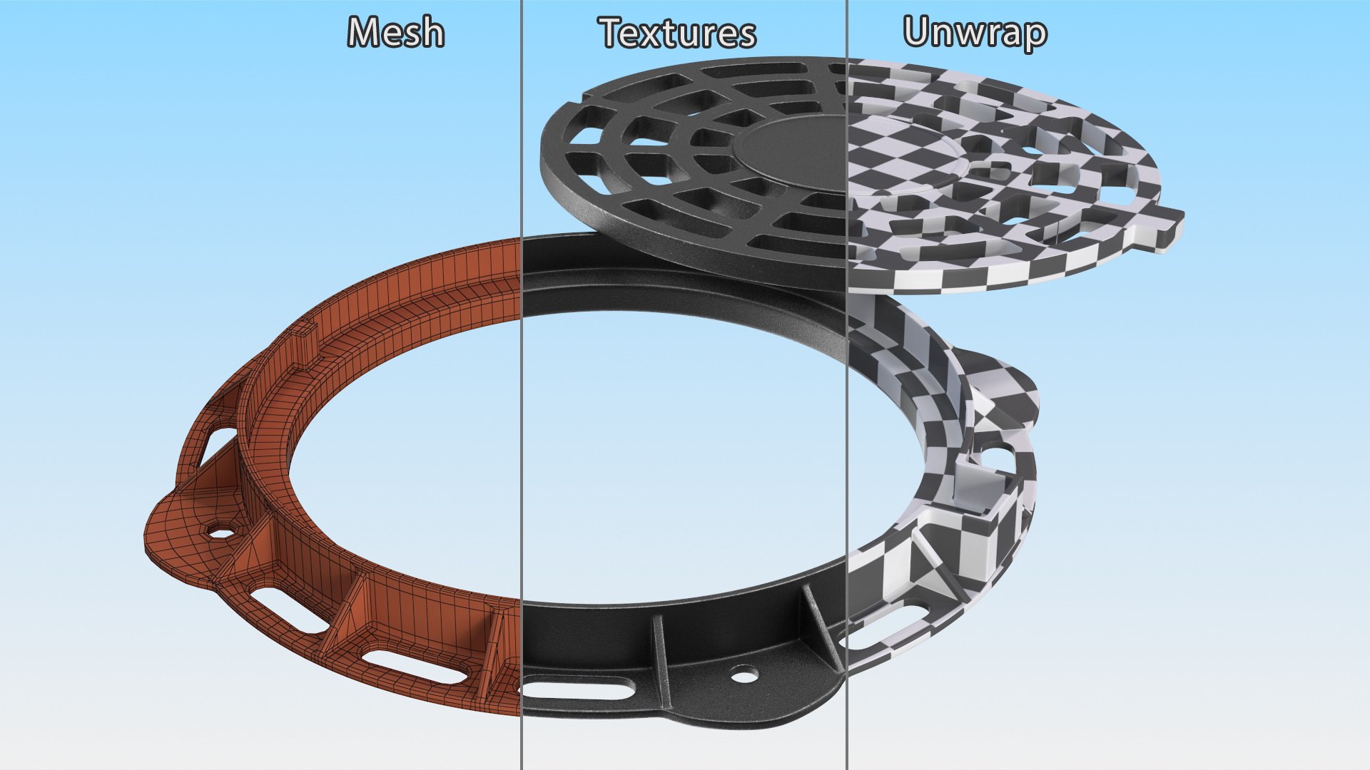 Manholes Collection model - TurboSquid 1992551