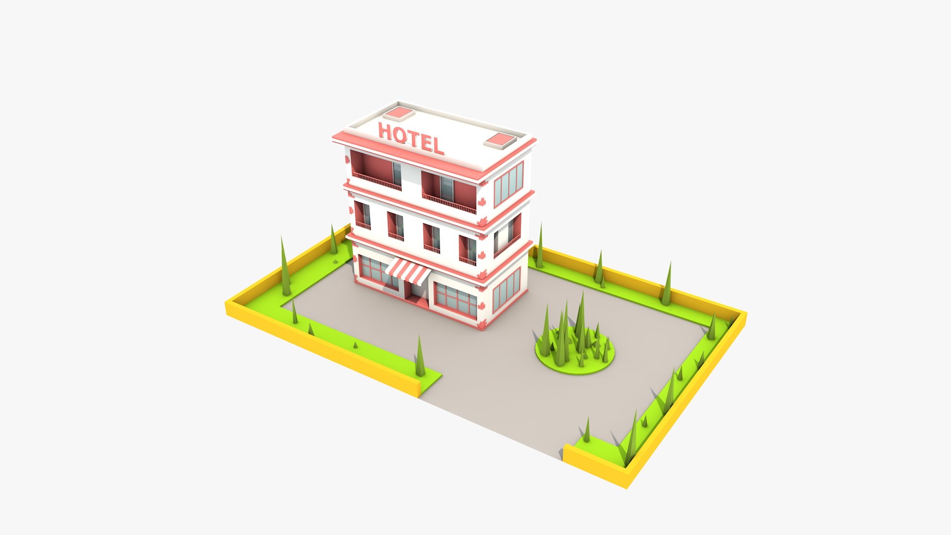 3D model Hotel - TurboSquid 1727987