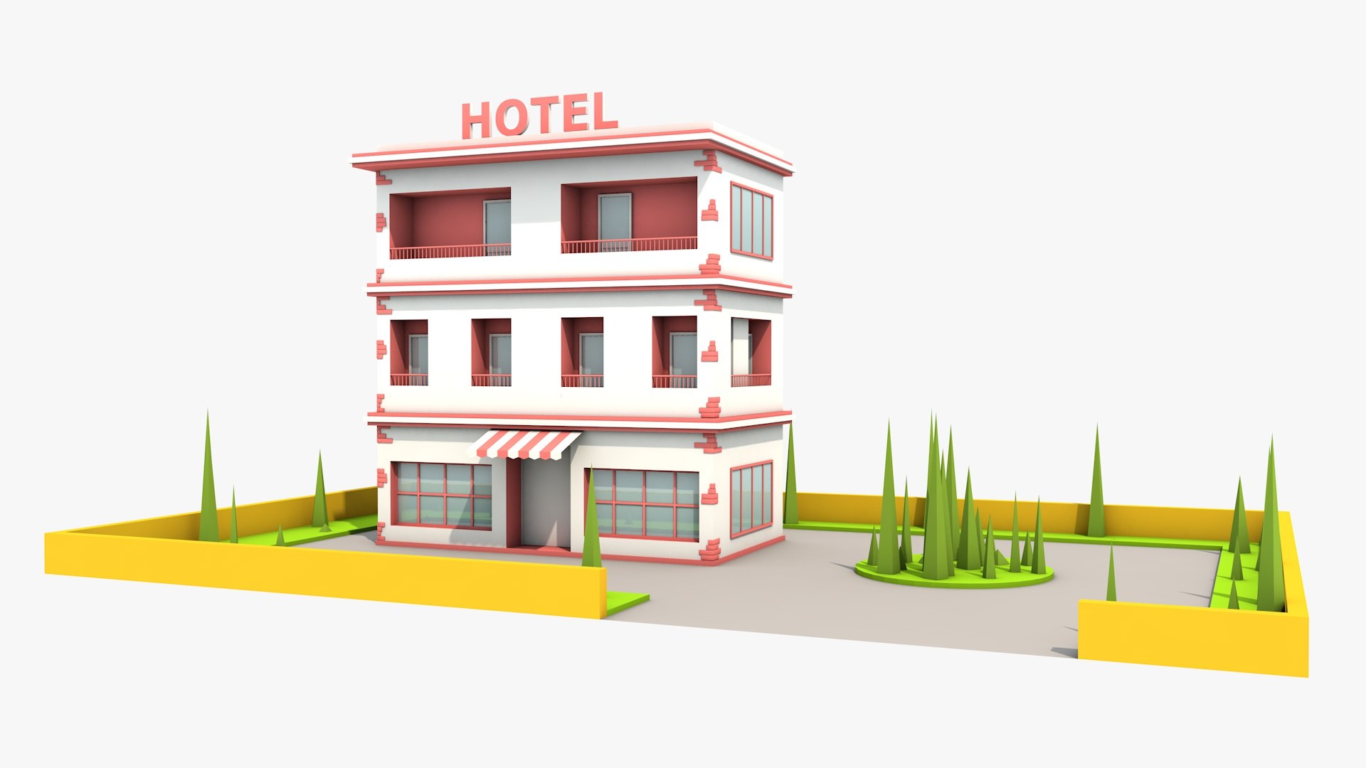 3D model Hotel - TurboSquid 1727987