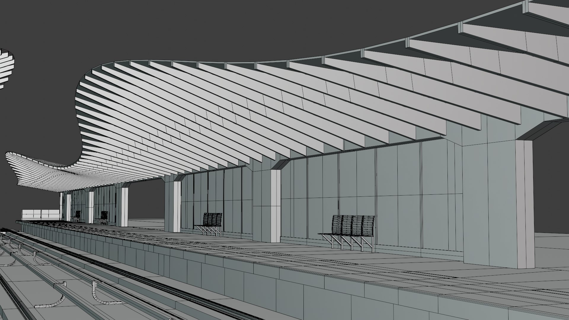 3D Railway Station Concept - TurboSquid 2159002