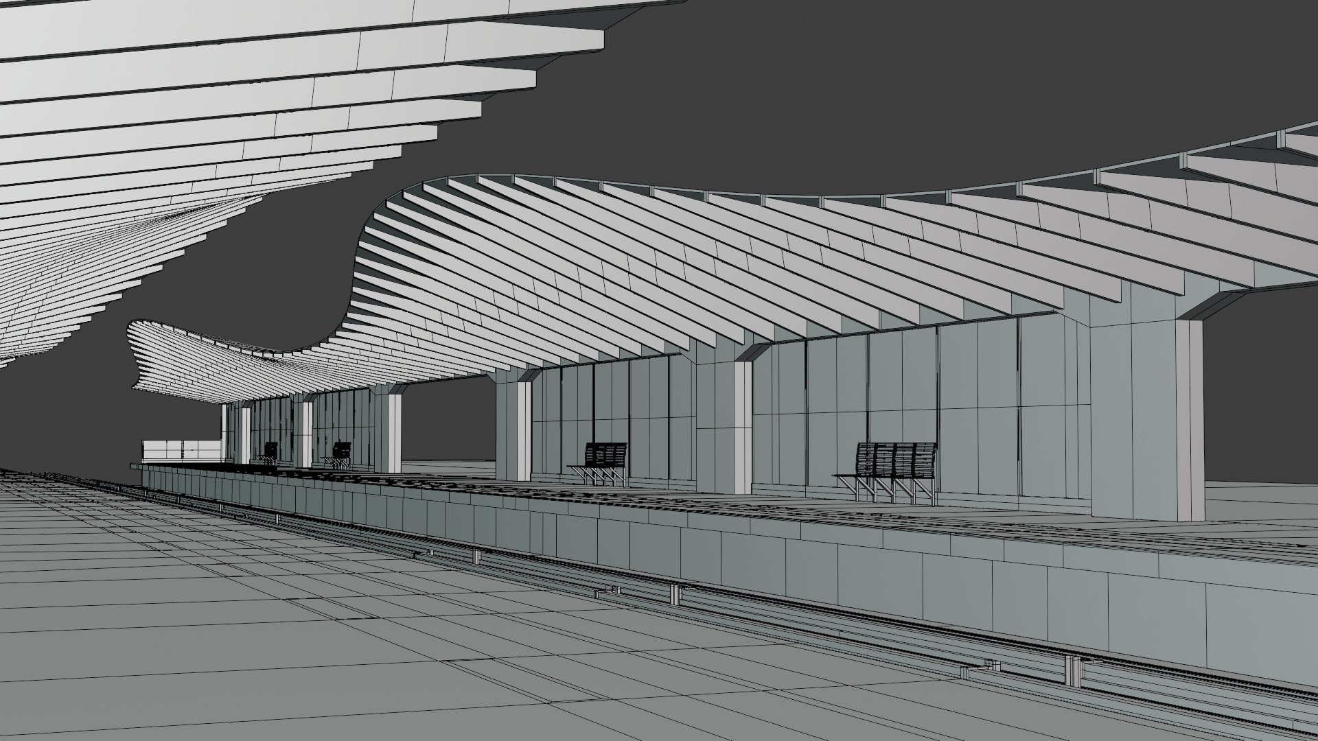3D Railway Station Concept - TurboSquid 2159002